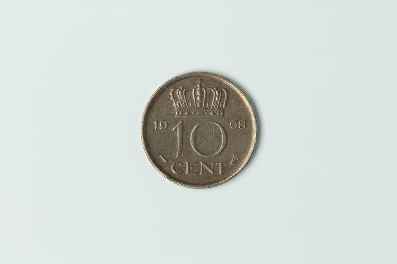 Coin: Dutch 10 cent, 1968 - New Zealand Maritime Museum