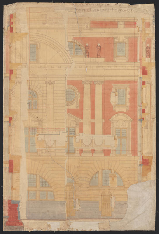 Plan: Proposed Ferry Building for the Auckland Harbour Board. Sheet ...