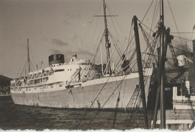 Photograph: [SVE WATTLE] at wharf, passenger cargo ship - New Zealand ...