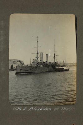 Photograph: HMS BLENHEIM at Malta - New Zealand Maritime Museum