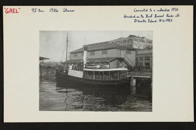 Index card - New Zealand Maritime Museum