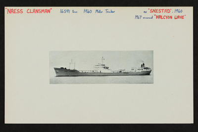 Index card - New Zealand Maritime Museum