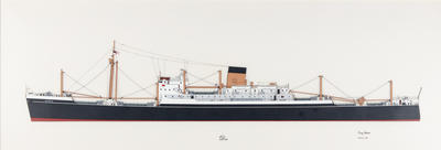 Drawing: SS DORIC II (1923) - New Zealand Maritime Museum