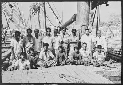 Negative: Crew of thoni SARASWATHI, Bombay, India, 1973 - New Zealand ...