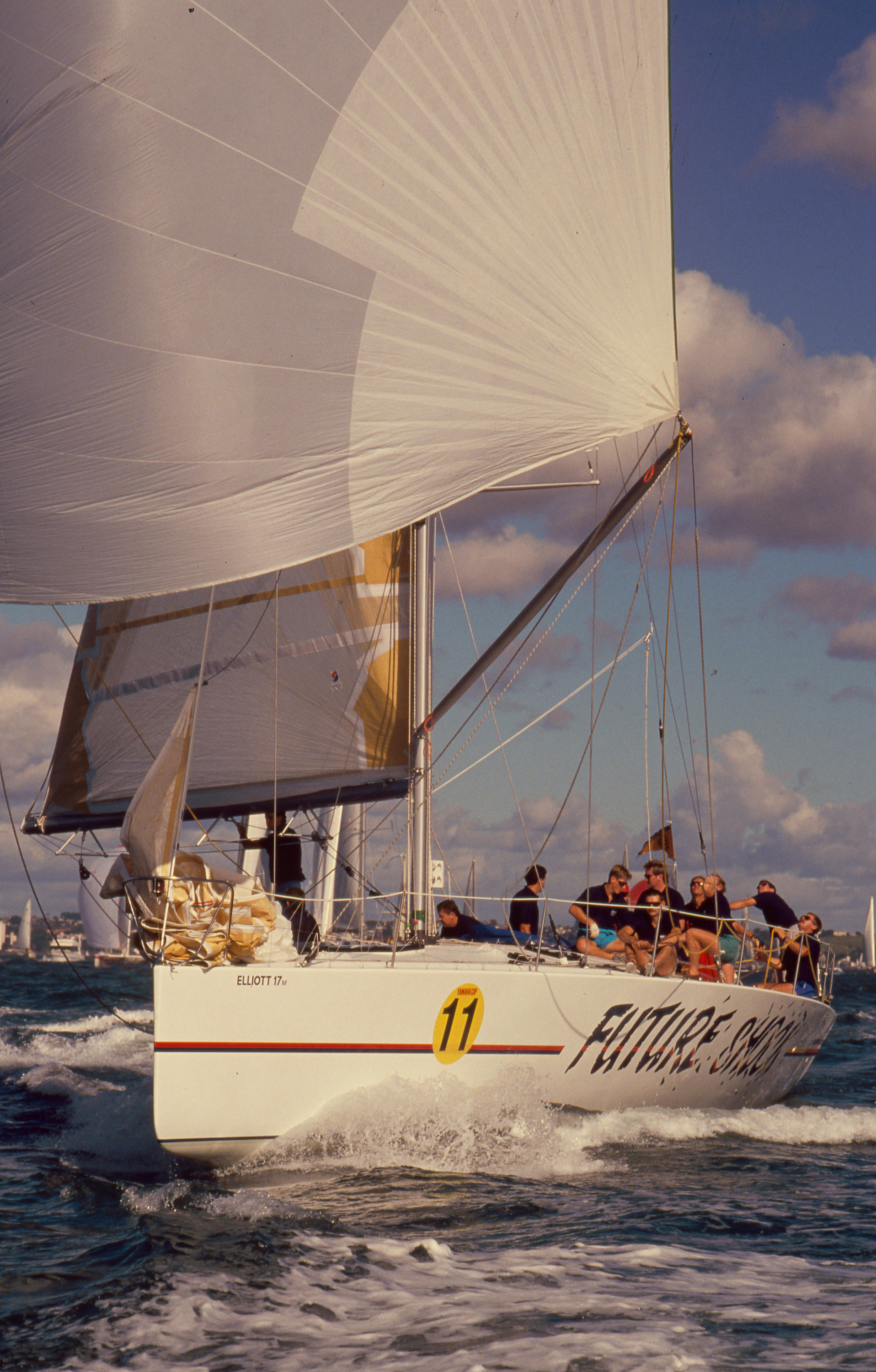 Slide: FUTURE SHOCK (KZ6717) sailing in Fukuoka Race, 1989 - New ...