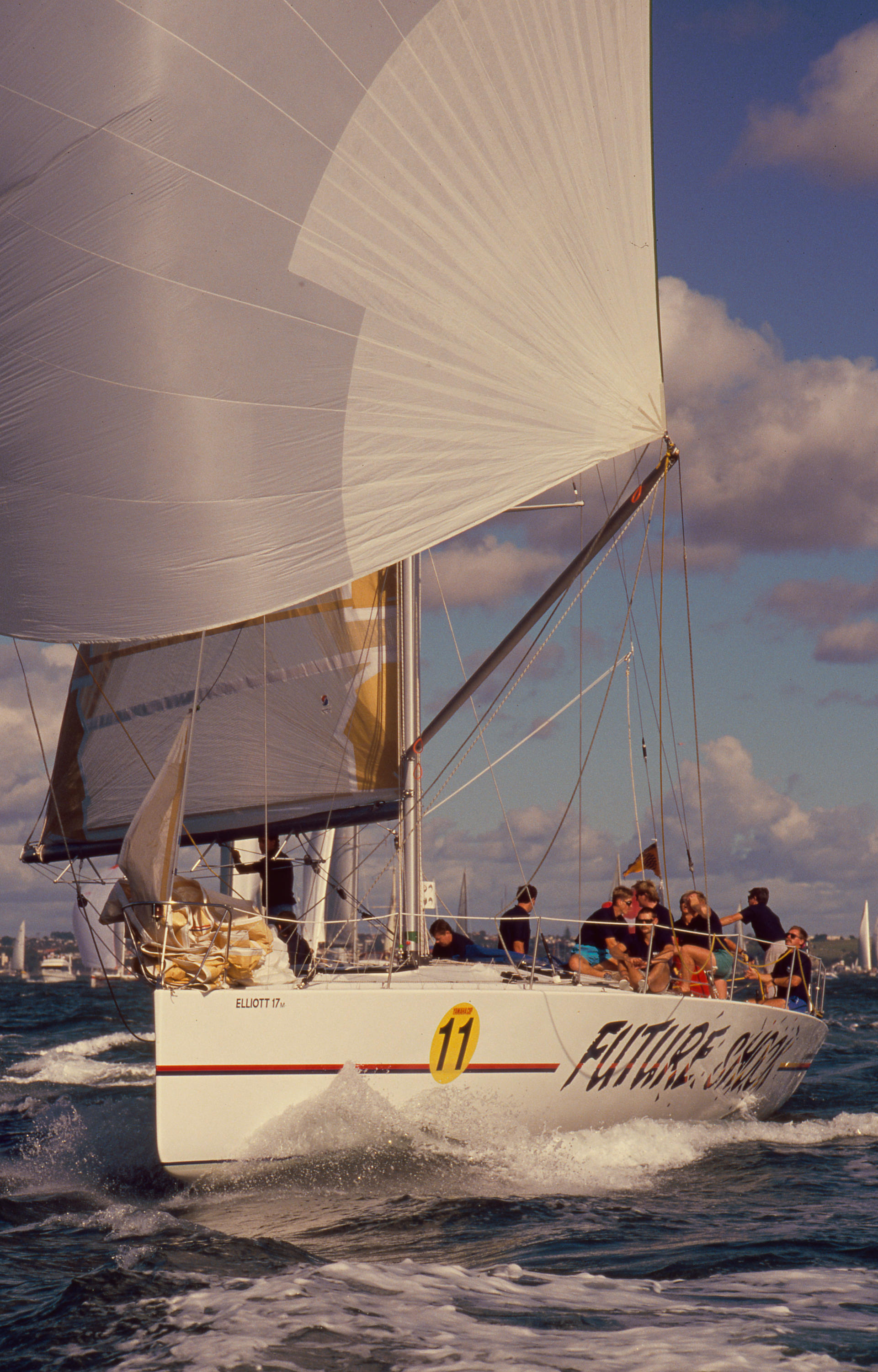 Slide: FUTURE SHOCK (KZ6717) sailing in Fukuoka Race, 1989 - New ...