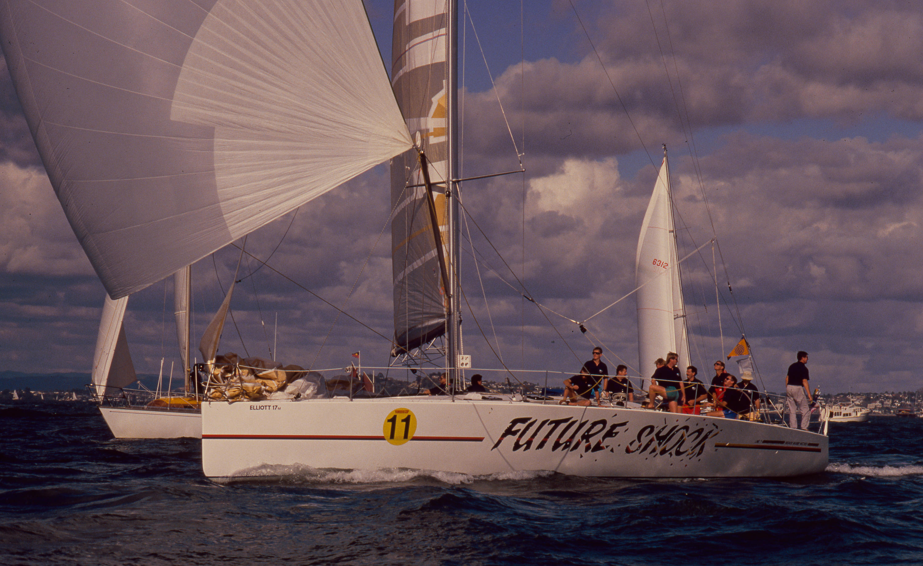 Slide: FUTURE SHOCK (KZ6717) sailing in Fukuoka Race, 1989 - New ...
