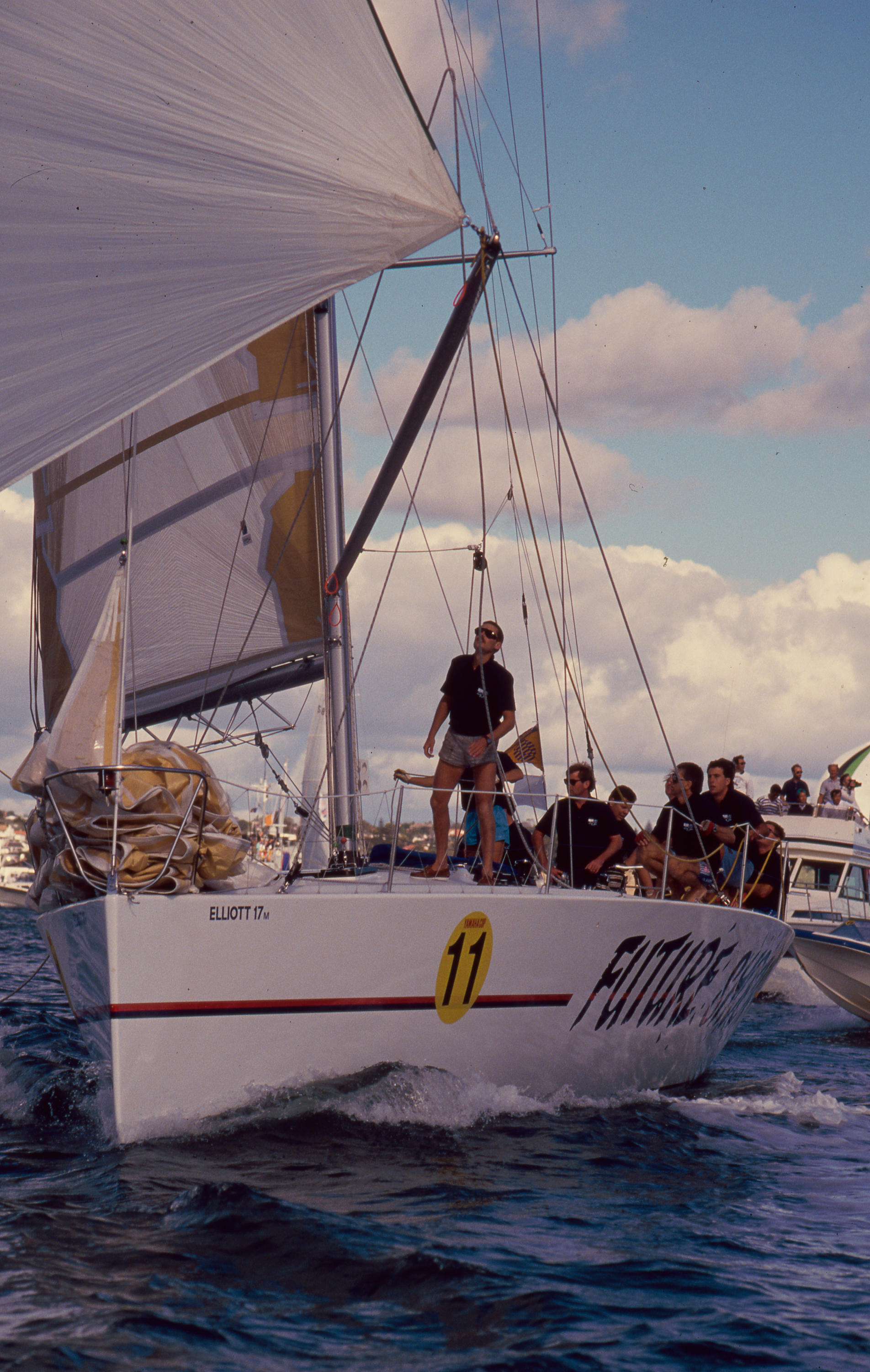 Slide: FUTURE SHOCK (KZ6717) sailing in Fukuoka Race, 1989 - New ...