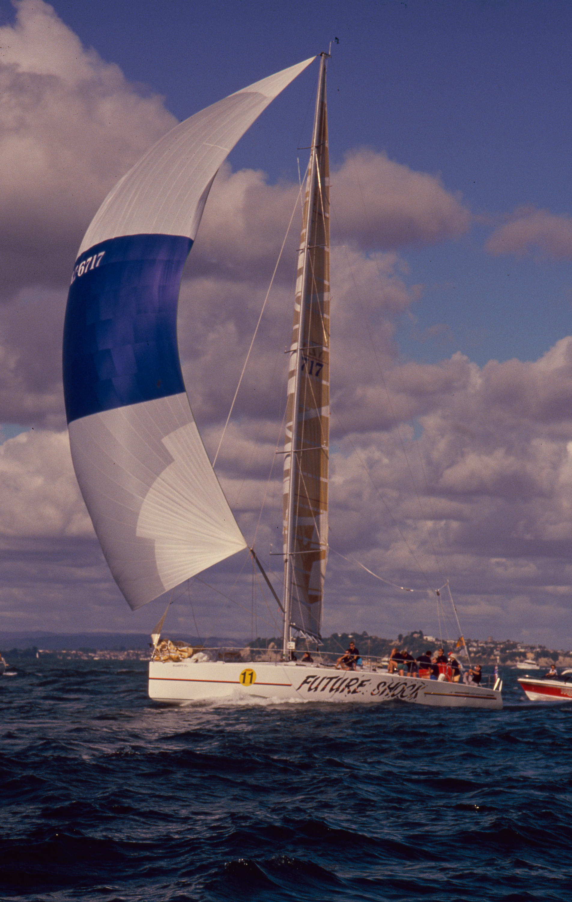 Slide: FUTURE SHOCK (KZ6717) sailing in Fukuoka Race, 1989 - New ...