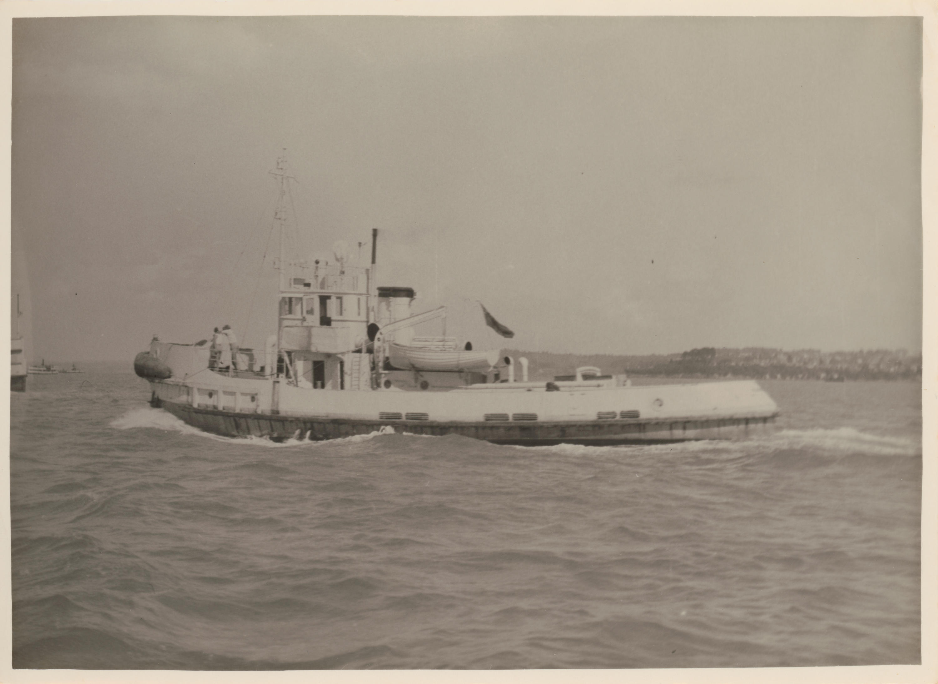 Photograph: Naval Tugboat circa World War Two, Auckland Harbour - New ...