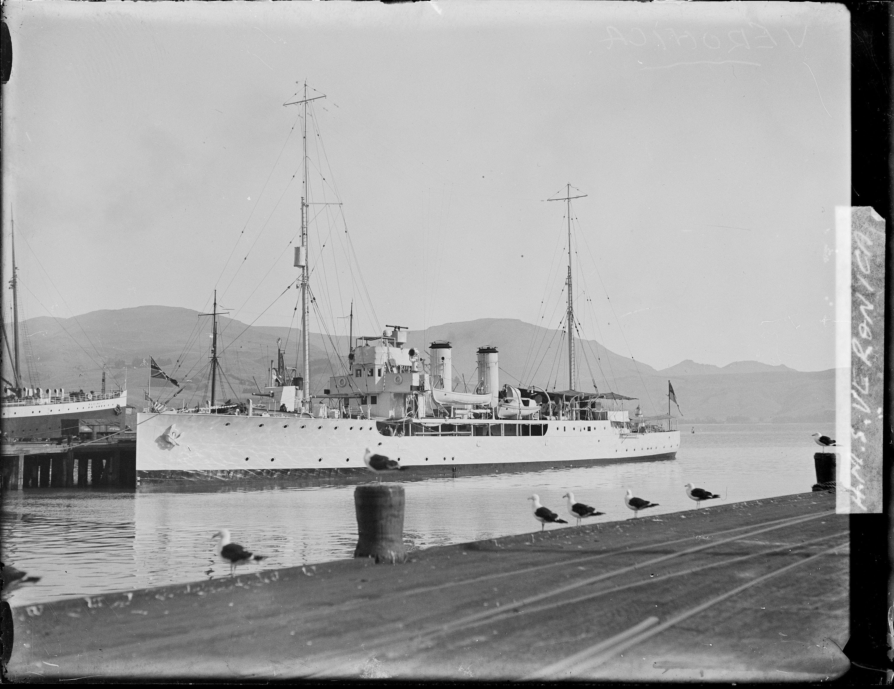 Glass plate: HMS VERONICA (1915) - New Zealand Maritime Museum