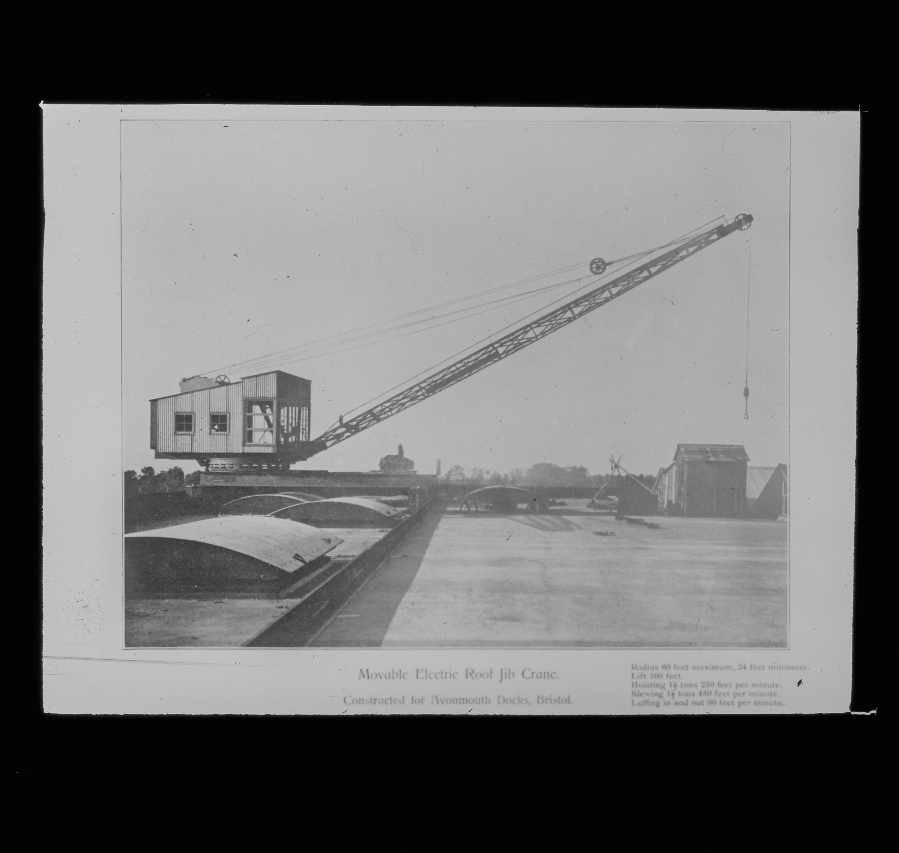 Lantern slide: Movable electric roof jib crane - New Zealand Maritime ...
