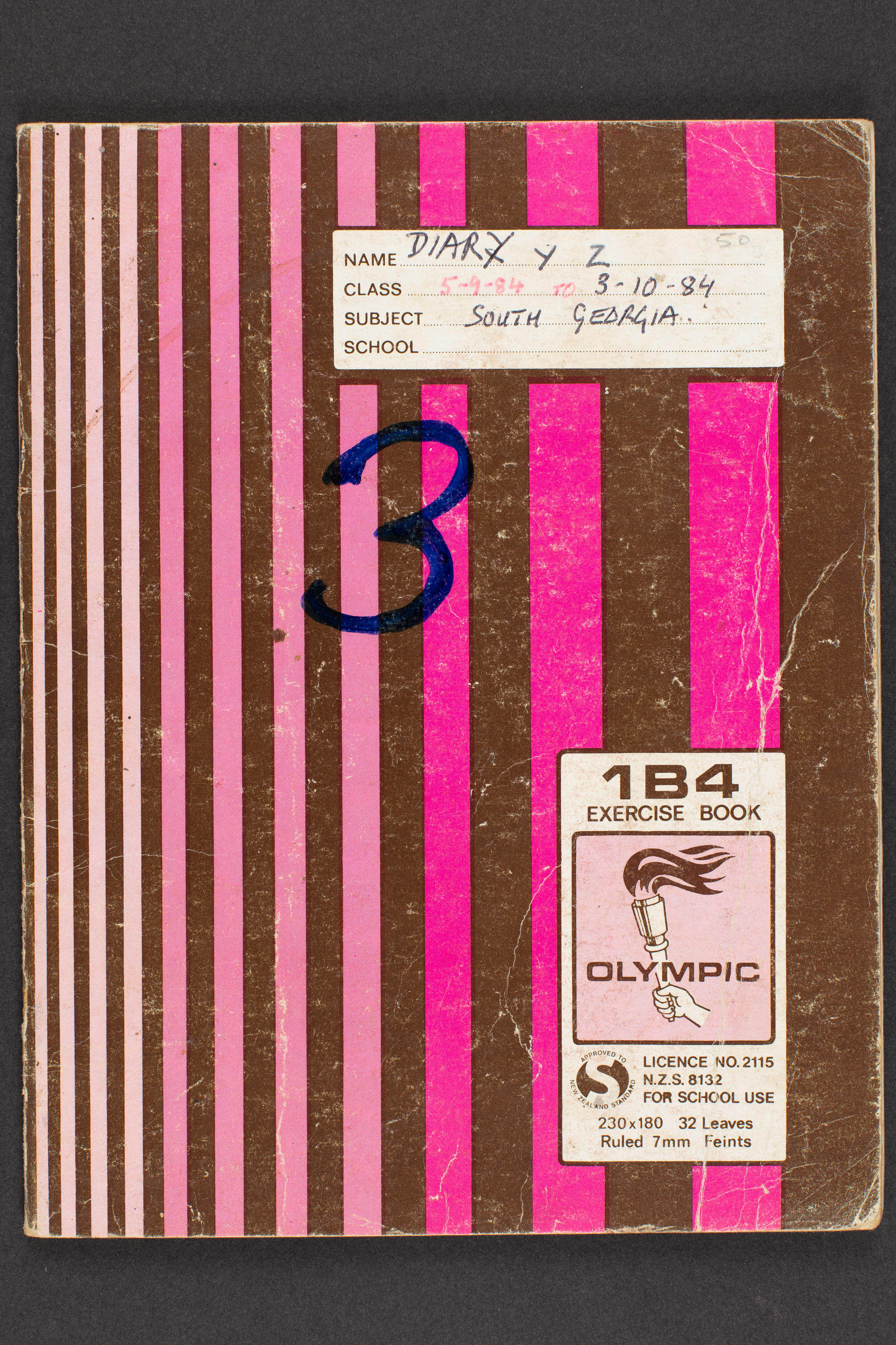 Diary: Volume 3, South Georgia 5-9-1984 to 3-10-1984 - New Zealand ...