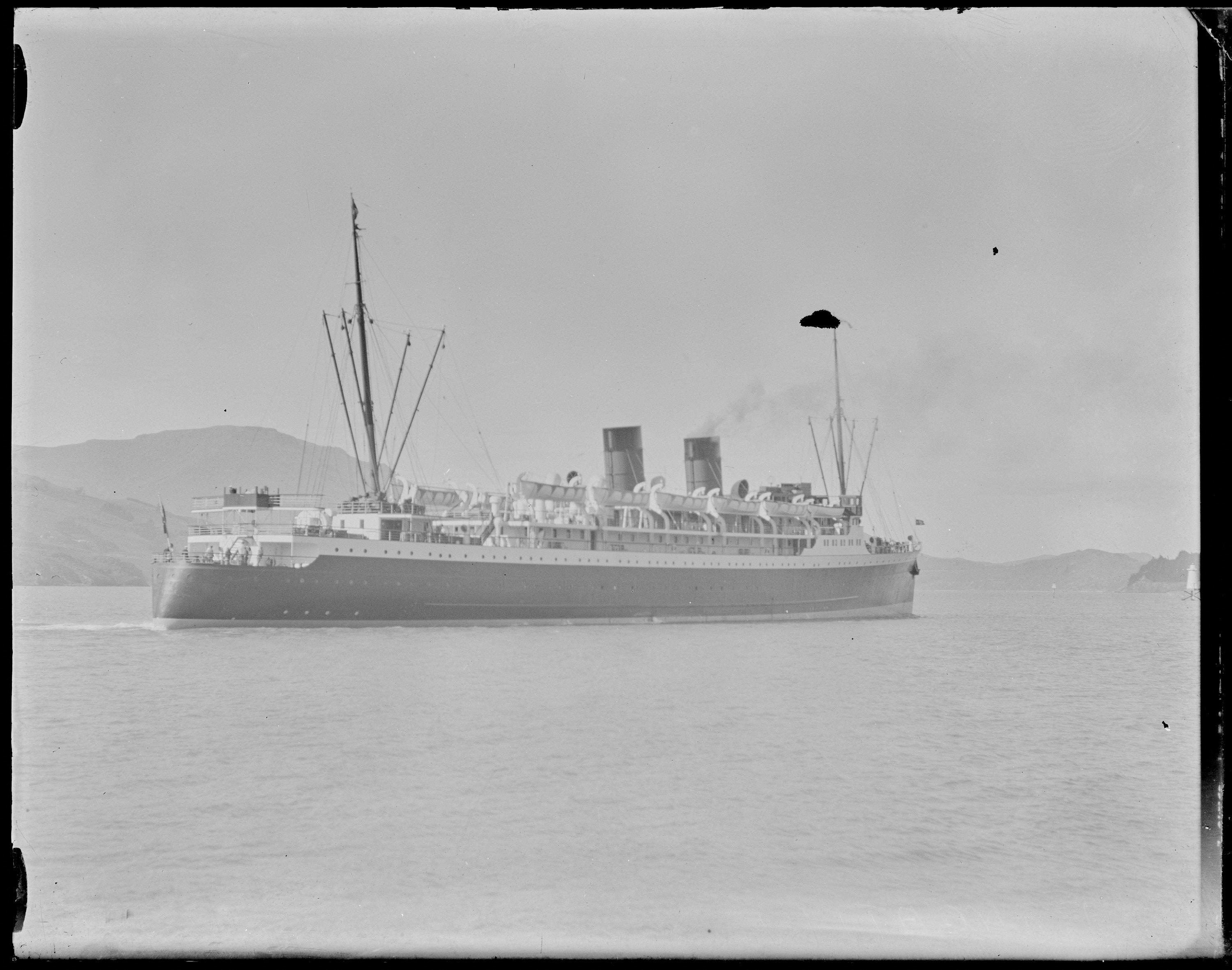 Glass plate: RANGATIRA (1931) on Lyttelton Harbour - New Zealand ...