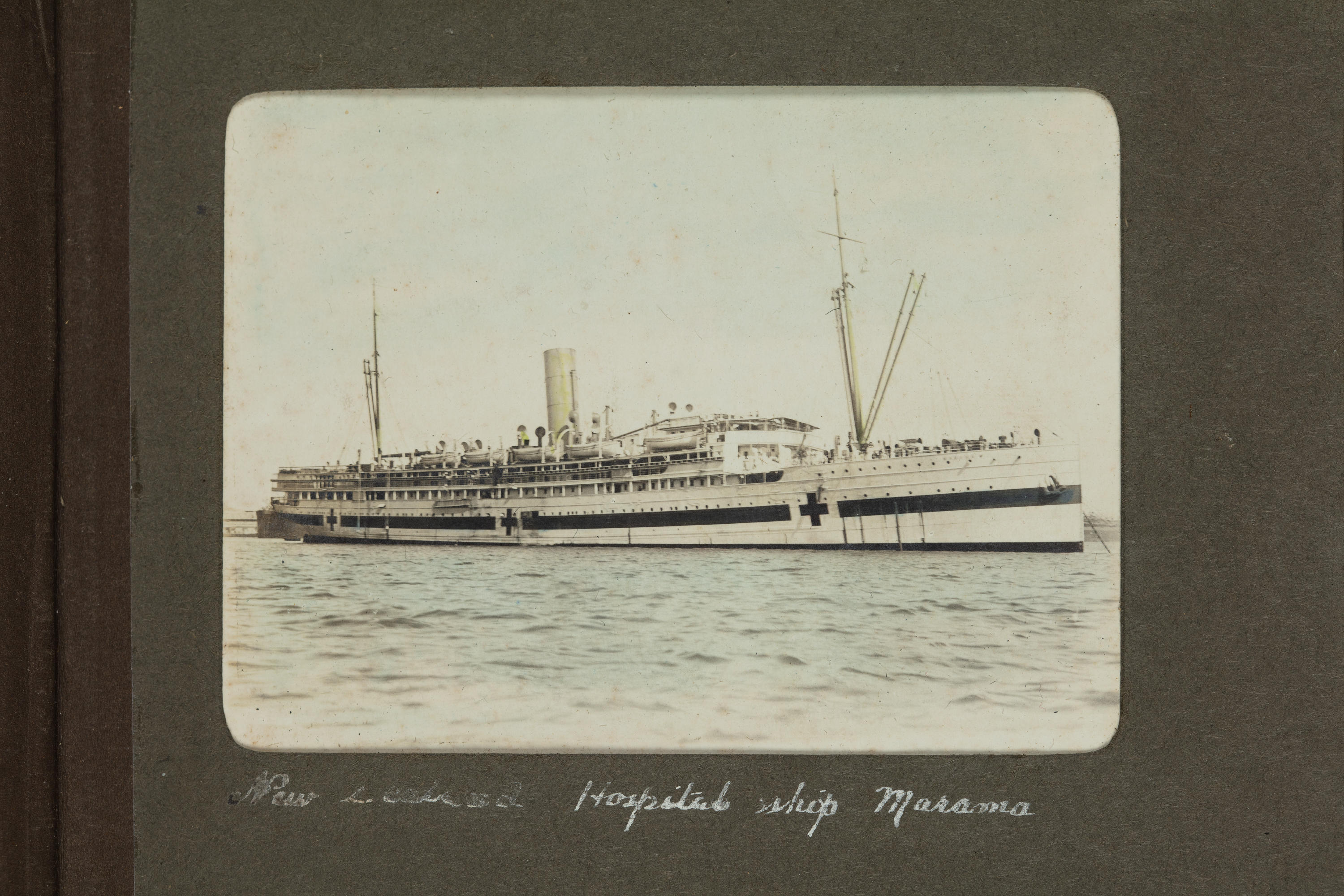 Photograph: TSS MARAMA (1907) anchored at sea - New Zealand Maritime Museum