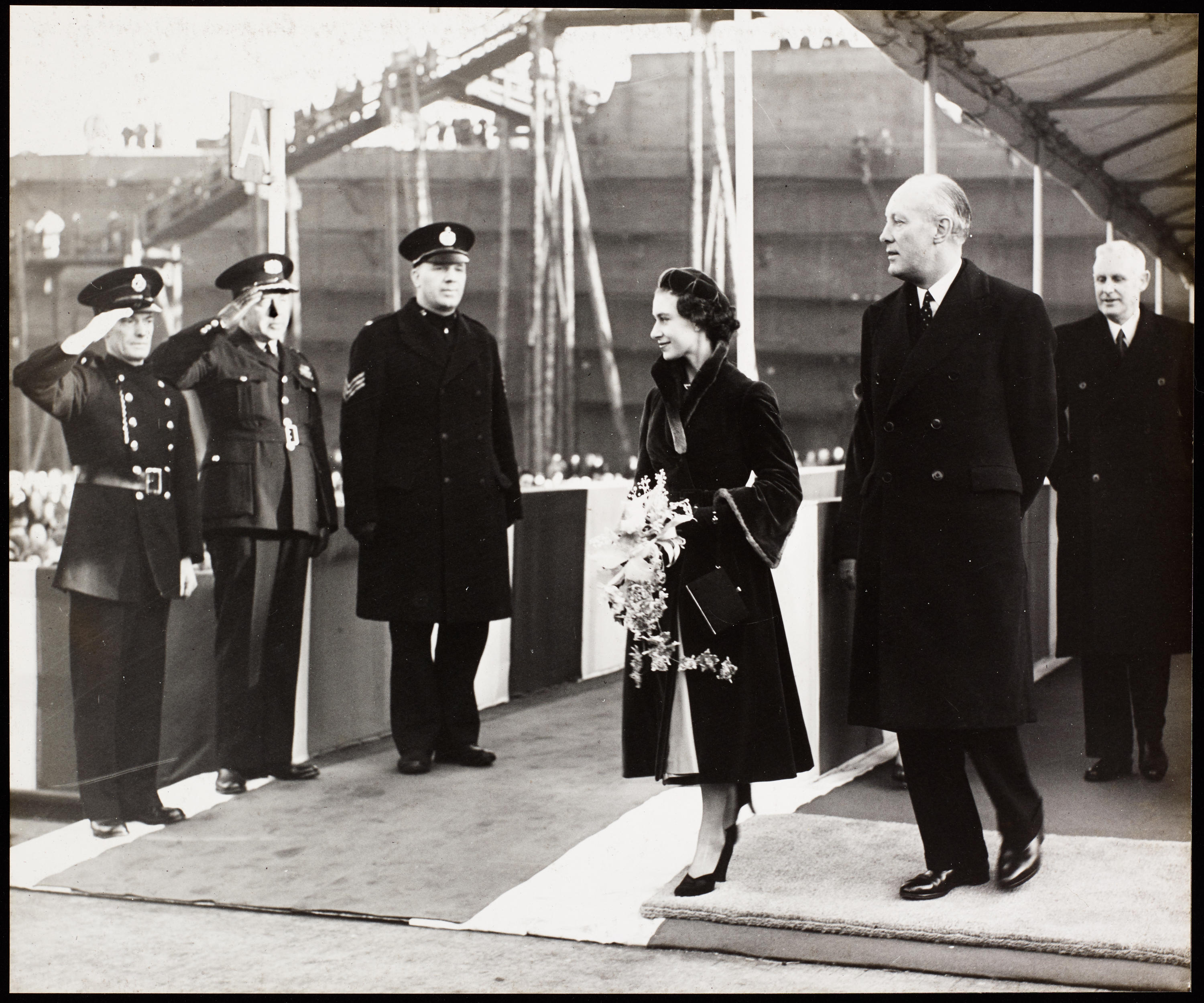 Photograph: HRH Princess Margaret at launch of TEV MAORI (1953), 27 Nov ...