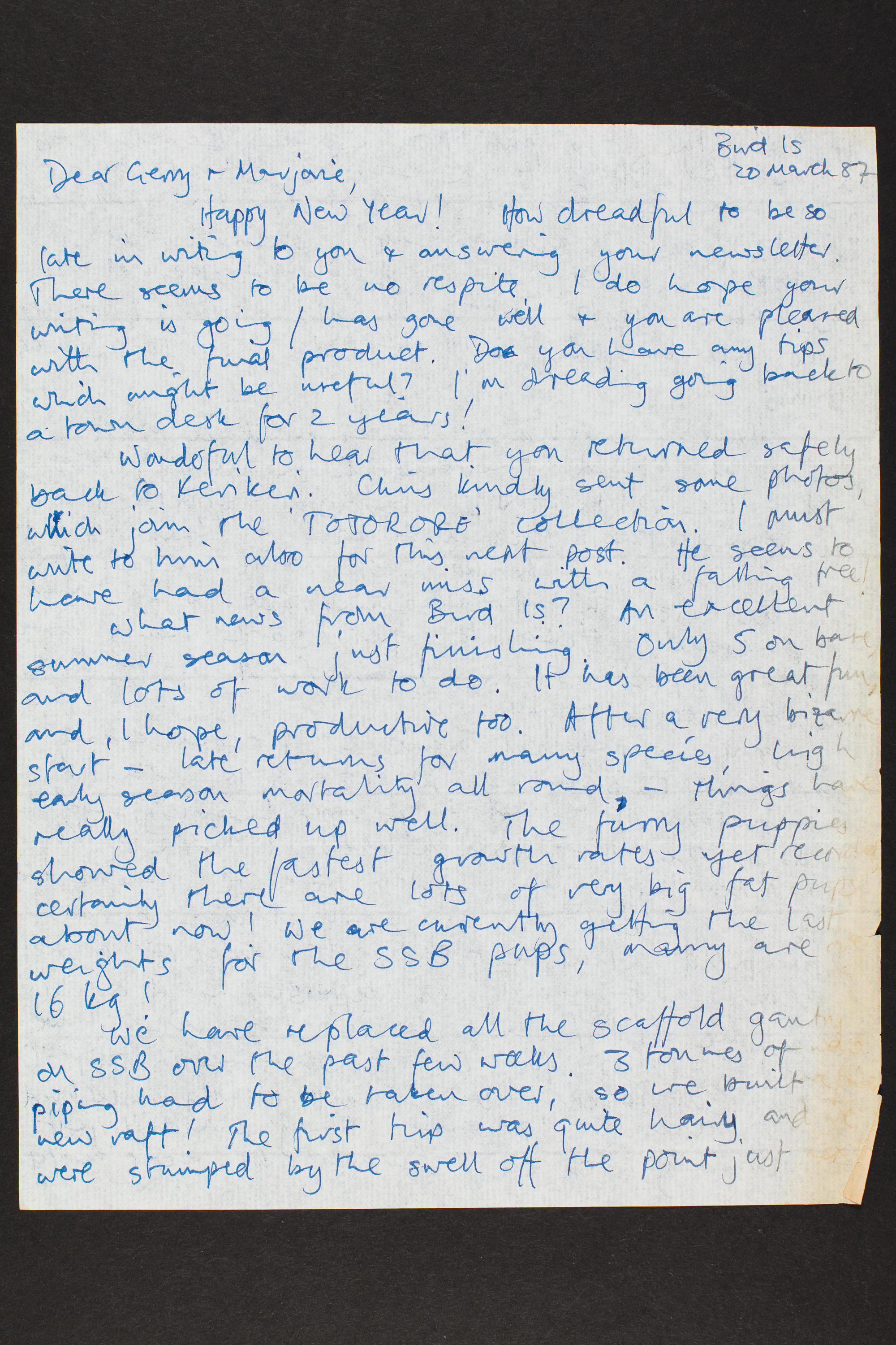 Letter: From Callan to Gerry and Marjorie Clark - New Zealand Maritime ...