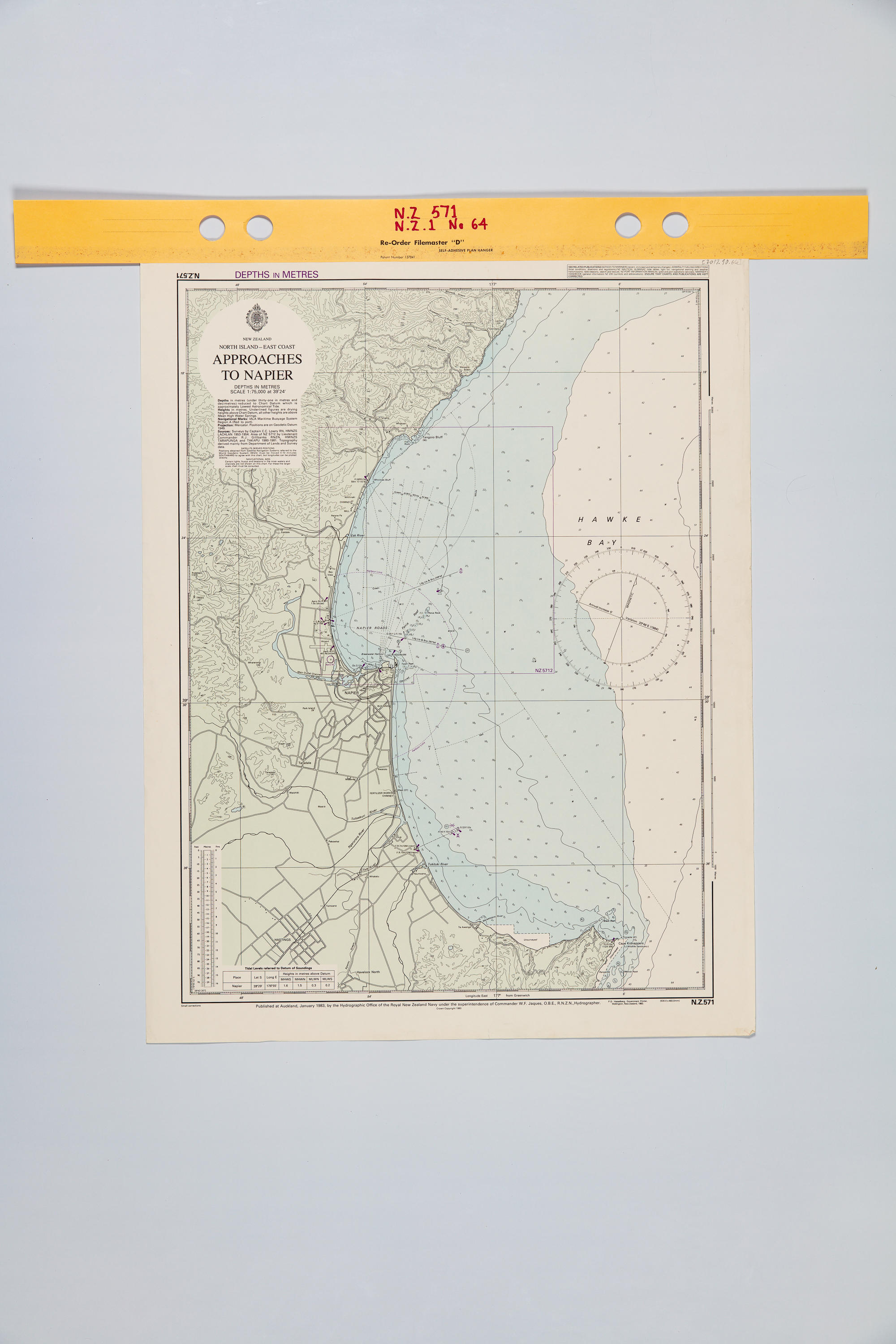 Chart: Approaches to Napier - New Zealand Maritime Museum