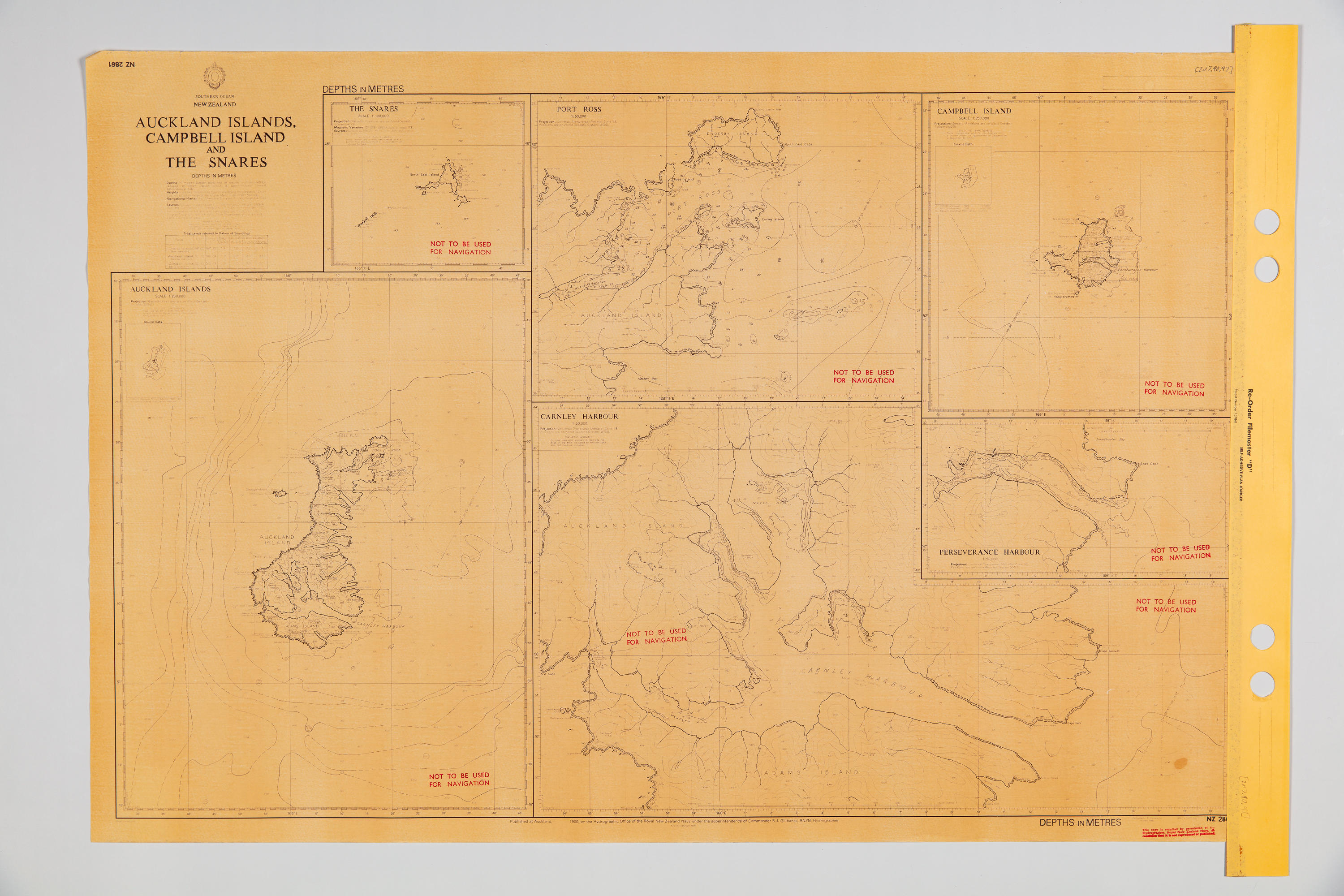 Chart: Auckland Islands, Campbell Island and The Snares - New Zealand ...