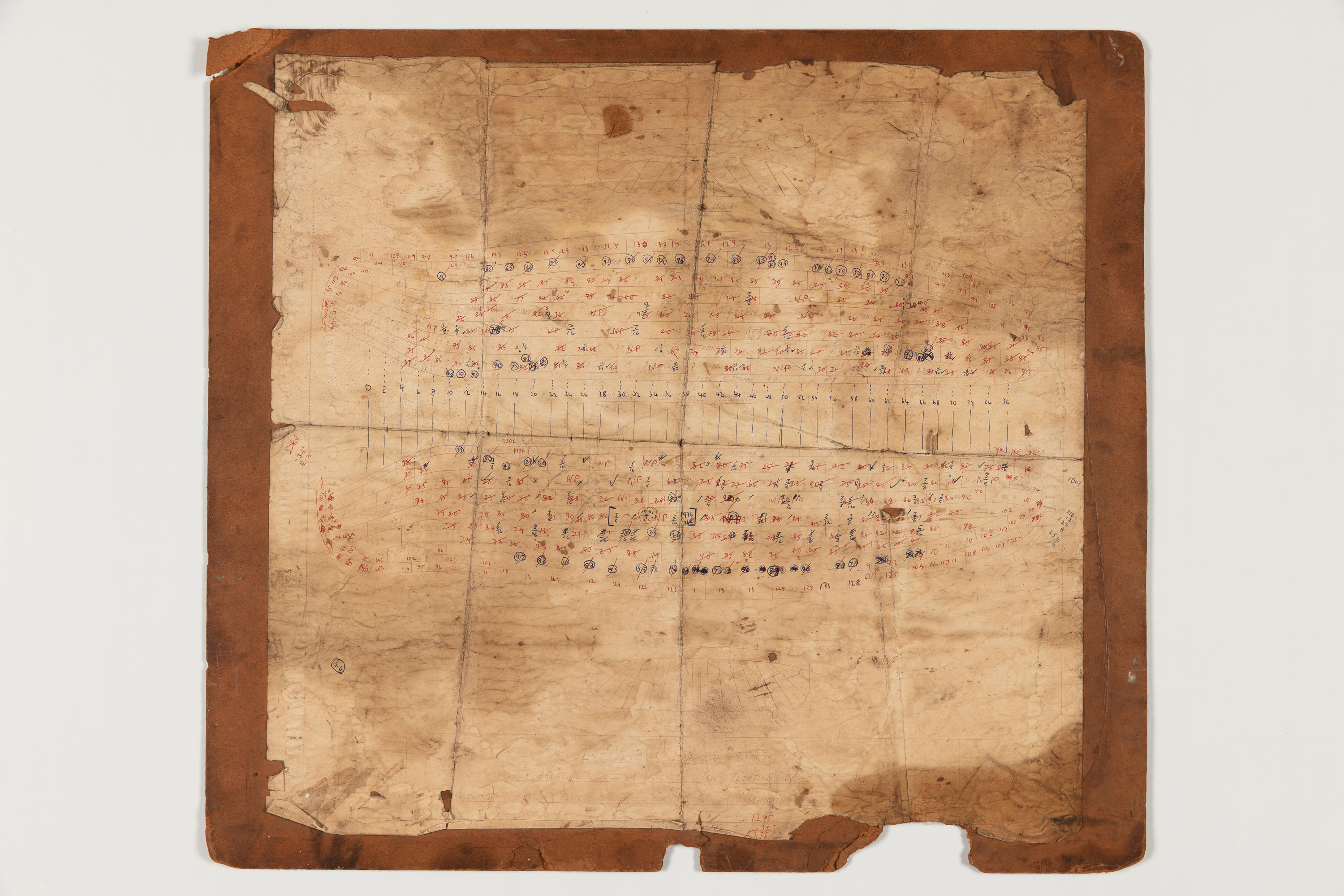 Plan: Shell-plating diagram for 8 ton floating crane RAPAKI (1926), 11 ...