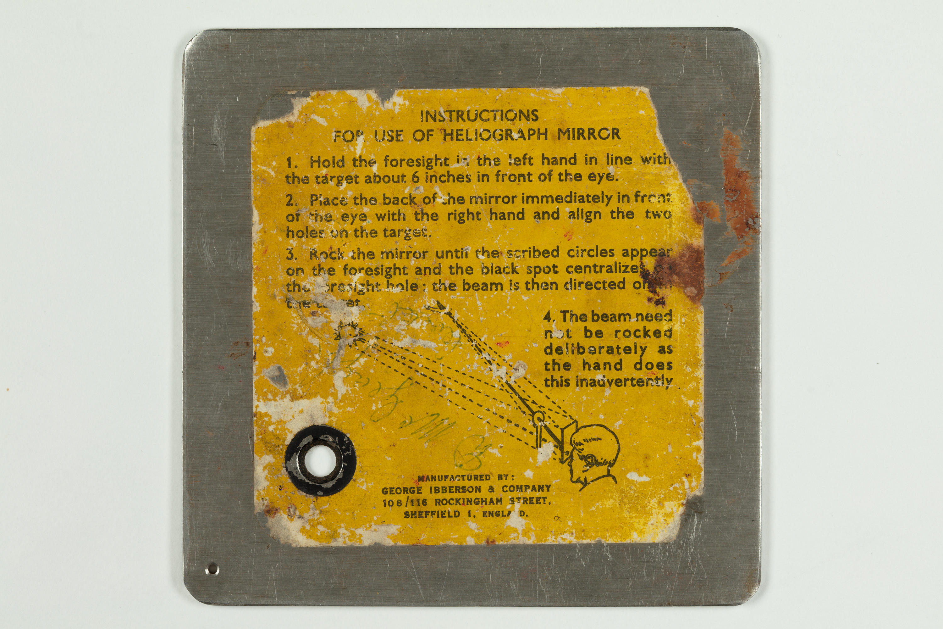 Heliograph mirrors for signalling (two) - New Zealand Maritime Museum
