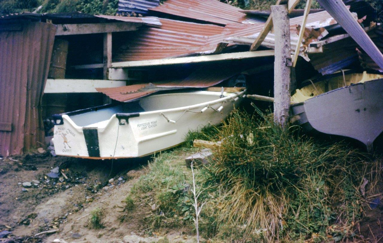 Slide: Boat shelter, Preservation Inlet - New Zealand Maritime Museum