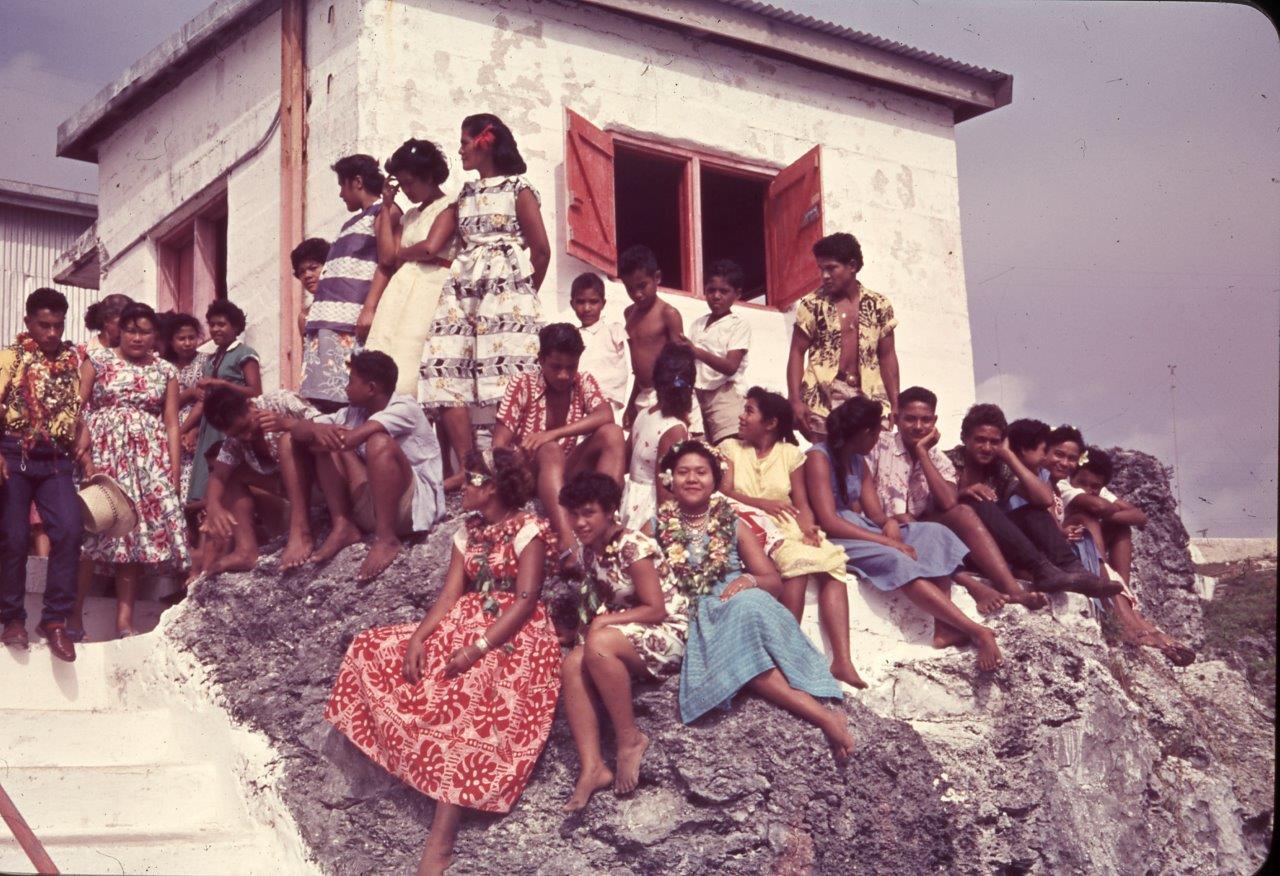 Slide: People gathered at port - New Zealand Maritime Museum