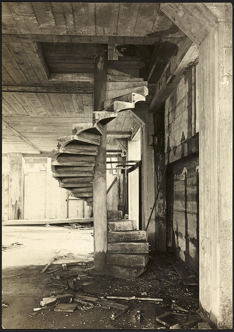 Photograph: Construction of staircase at Princes Wharf, 1924. - New ...