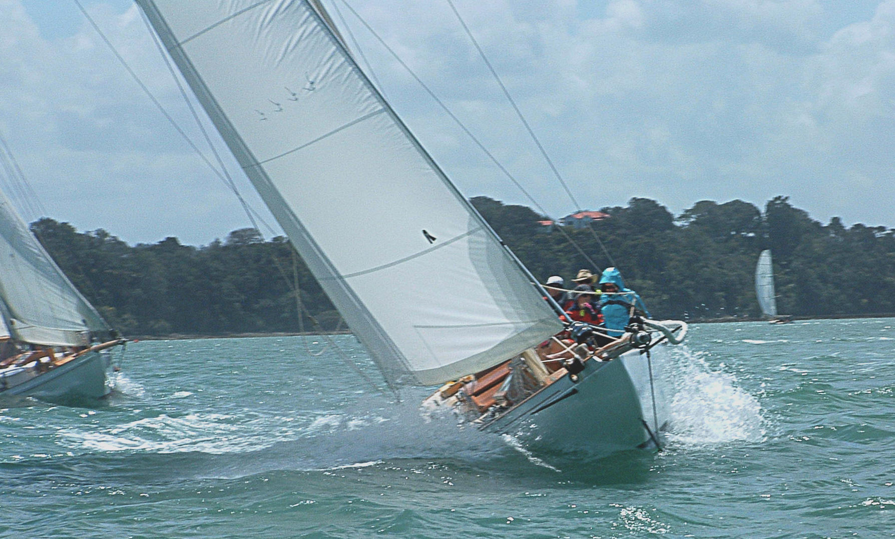 Photograph: Yachts under sail - New Zealand Maritime Museum