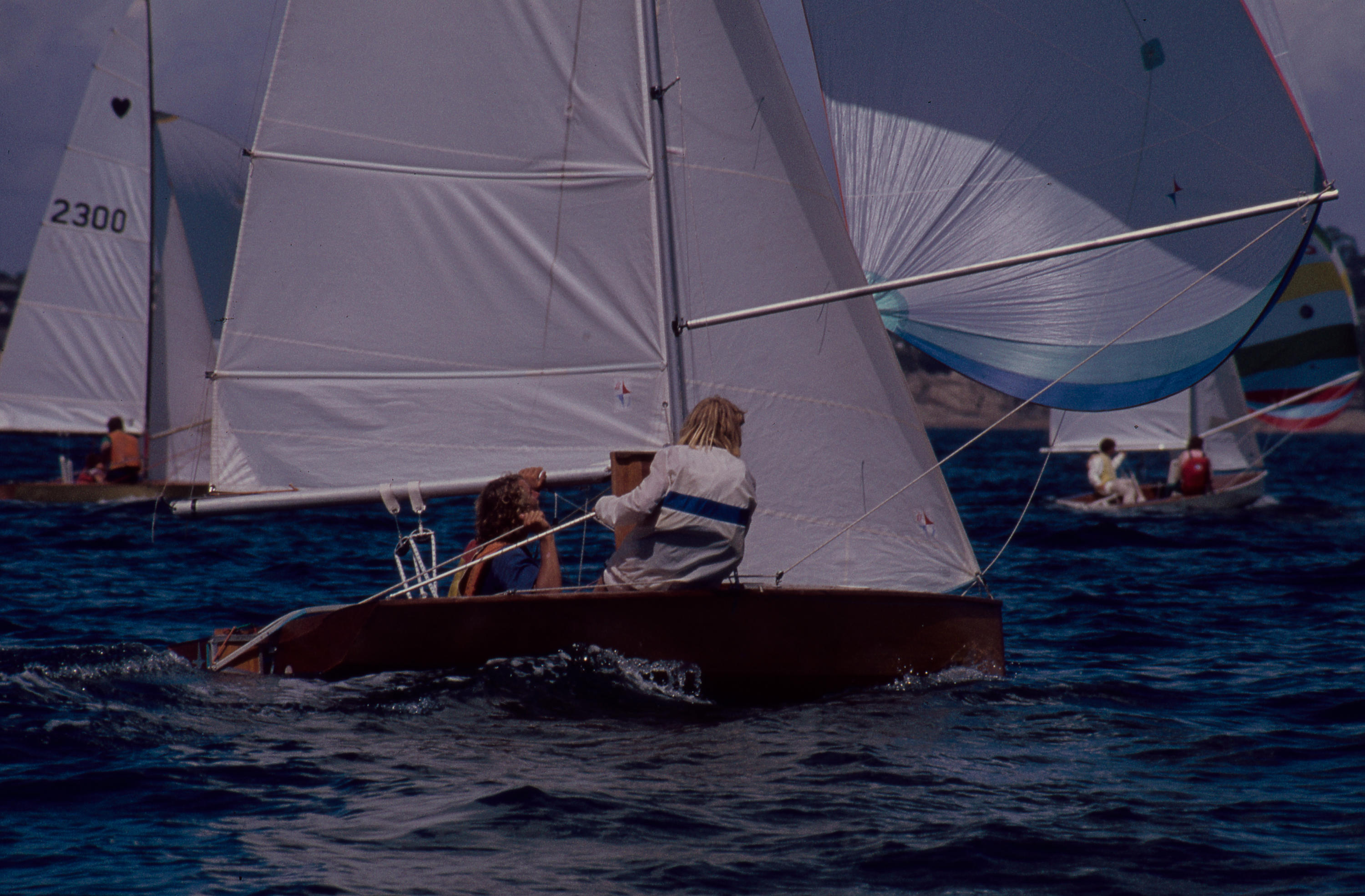 Slide: Cherub class yachts competing in the Cherub Worlds Race, 1977 ...