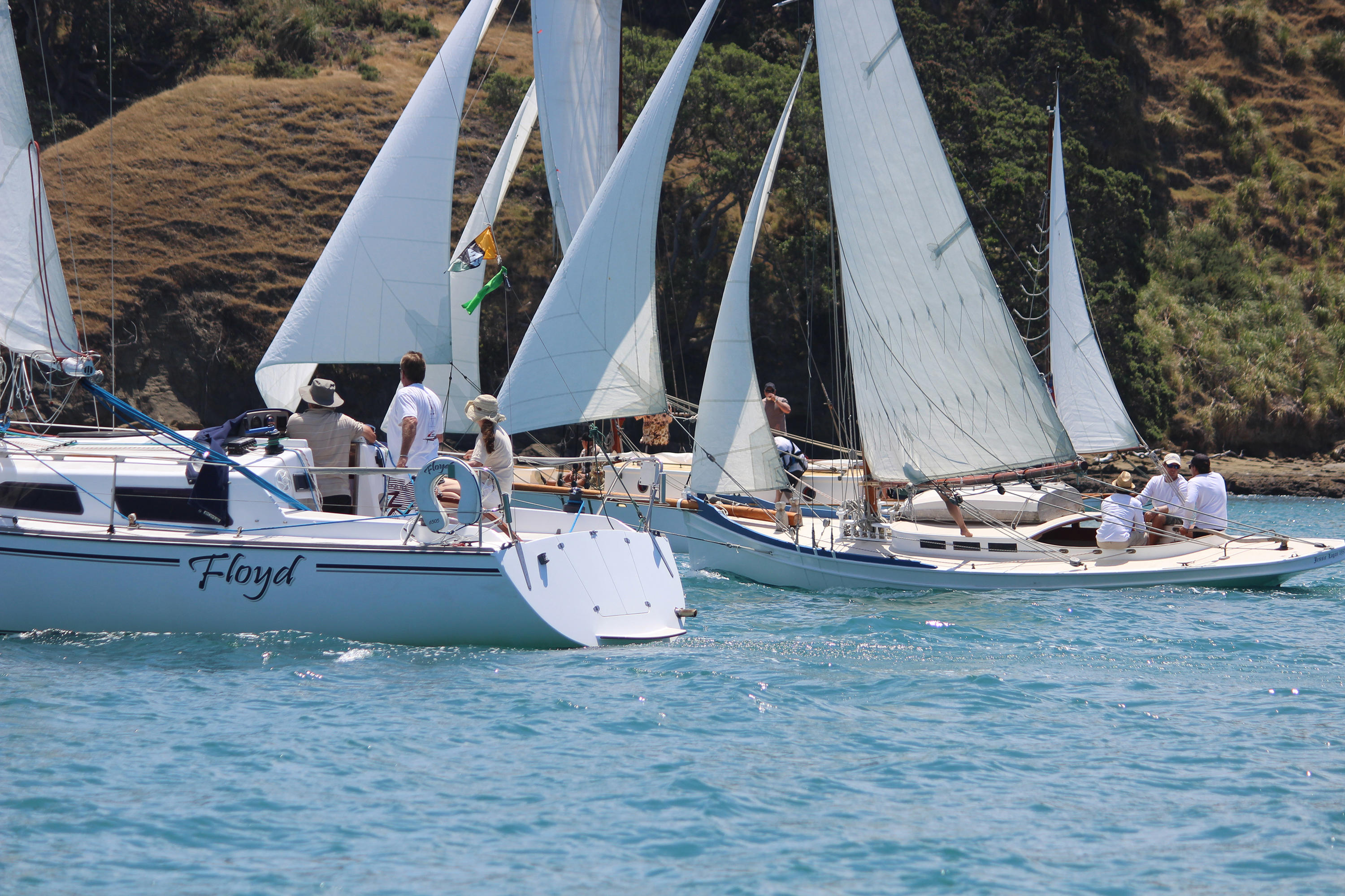 Photograph: FLOYD and JESSIE LOGAN on Mahurangi Harbour, Hauraki Gulf ...
