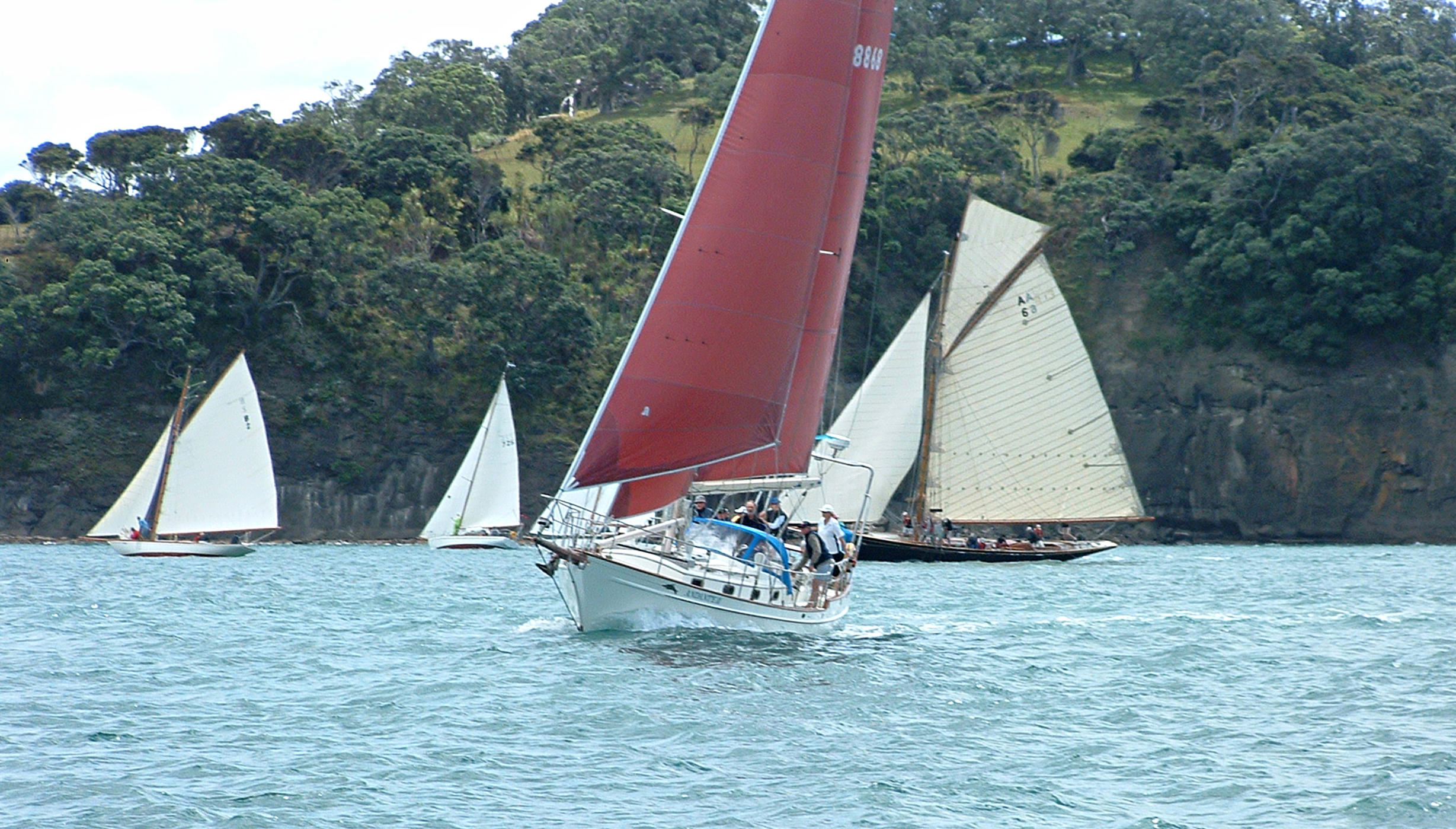 Photograph: ANDANTE II and WAITANGI on Mahurangi Harbour, Hauraki Gulf ...