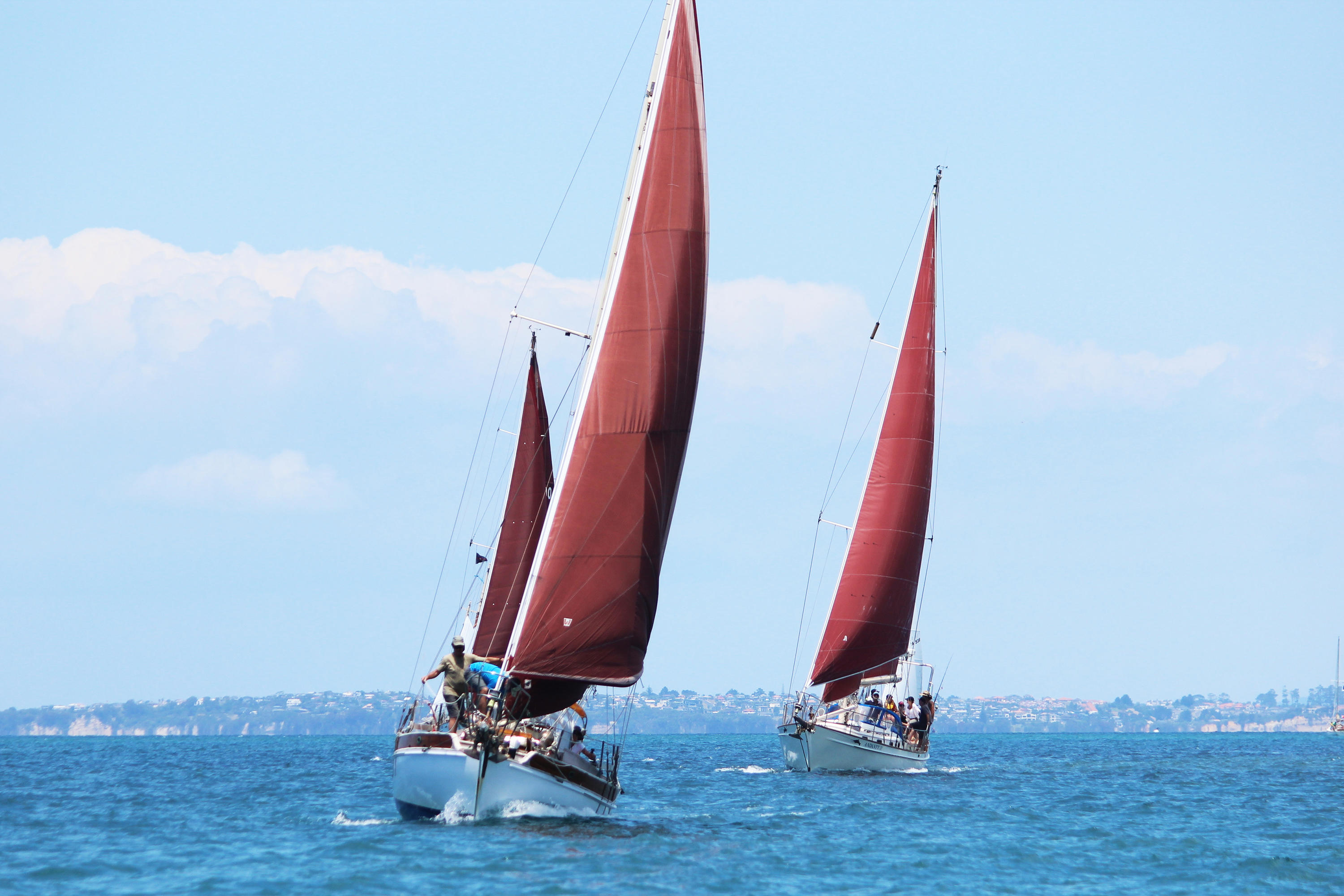 Photograph: ALIA and ANDANTE II on Mahurangi Harbour, Hauraki Gulf ...
