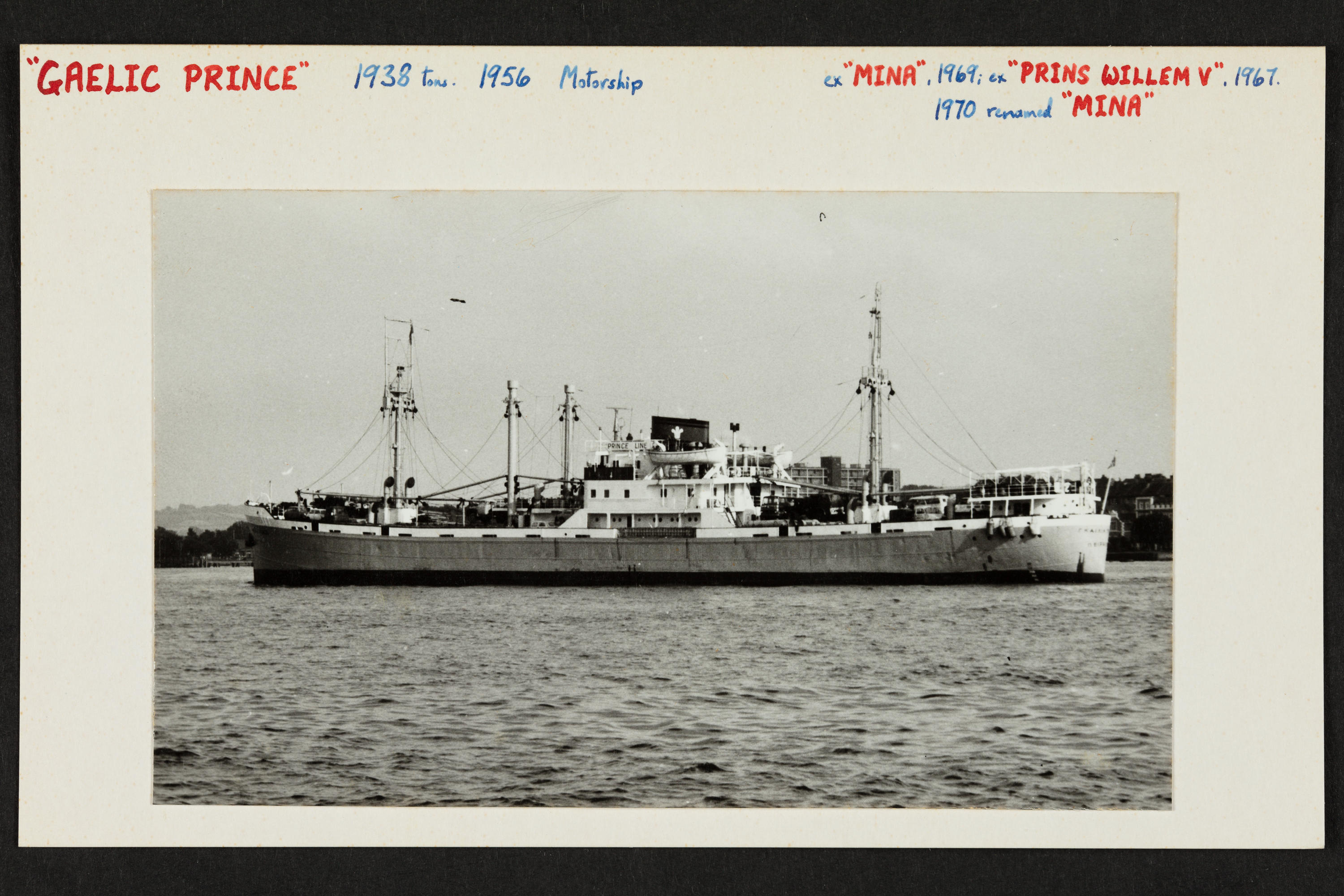 Index card - New Zealand Maritime Museum