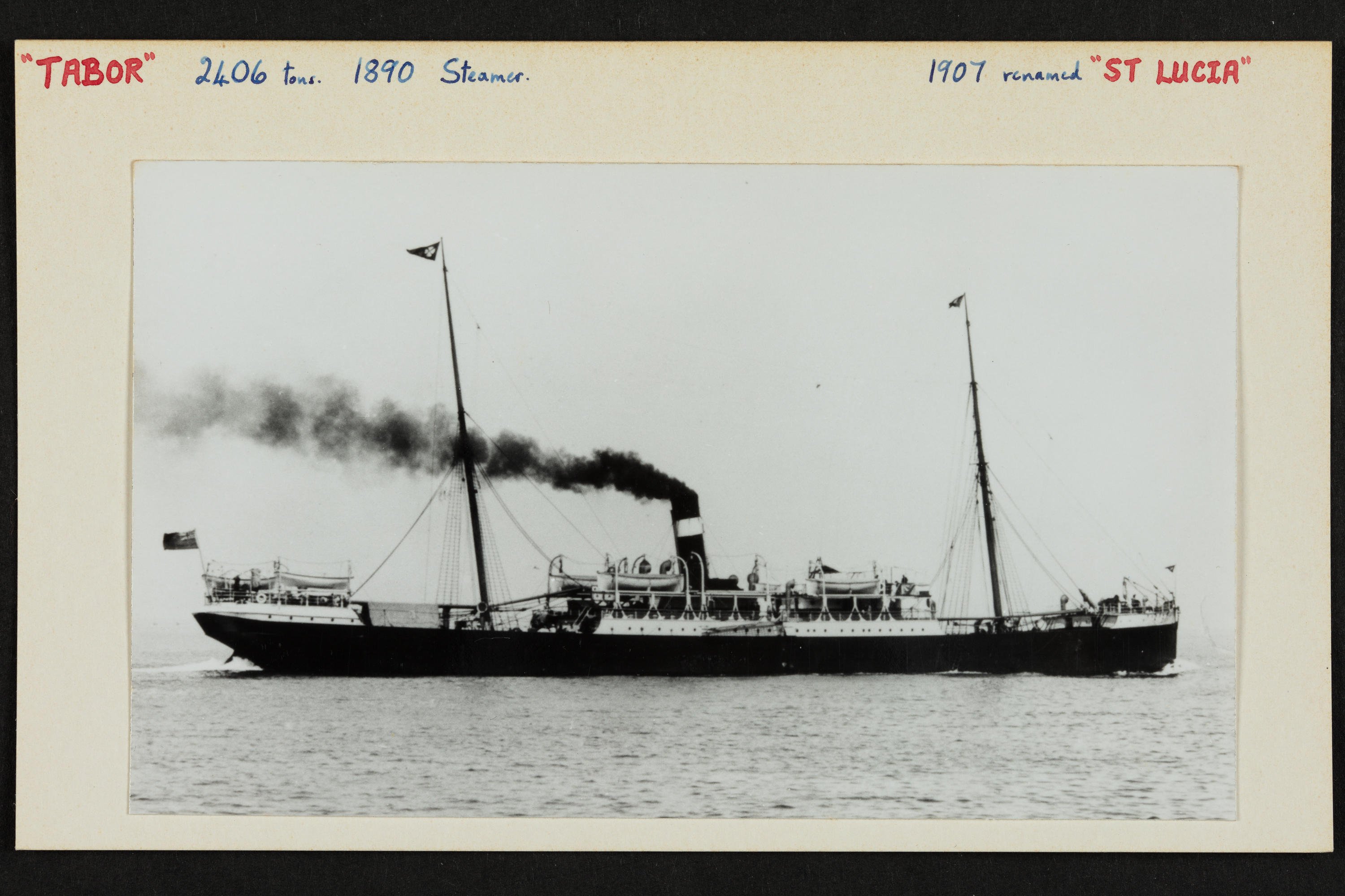 Index card - New Zealand Maritime Museum