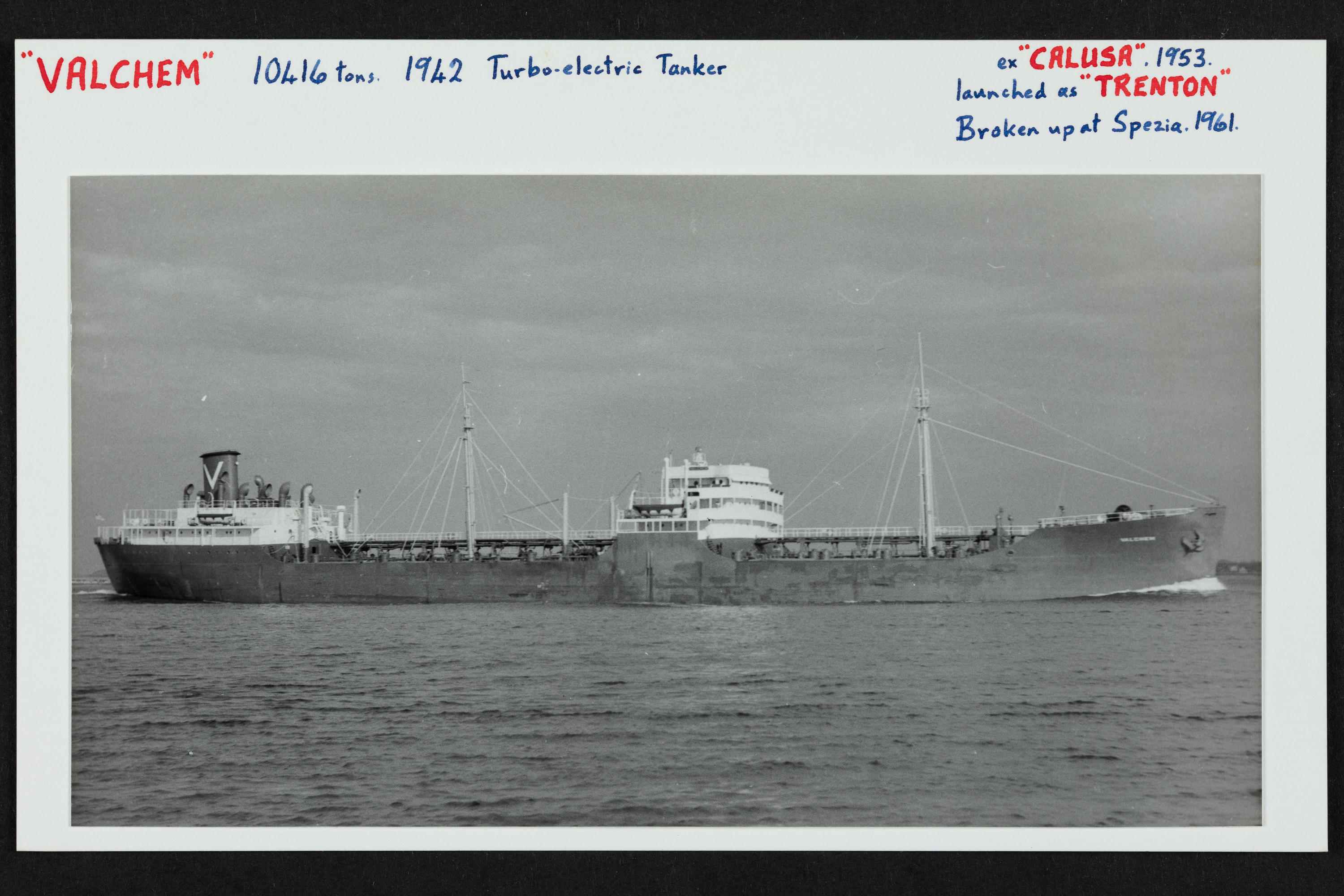Index card - New Zealand Maritime Museum