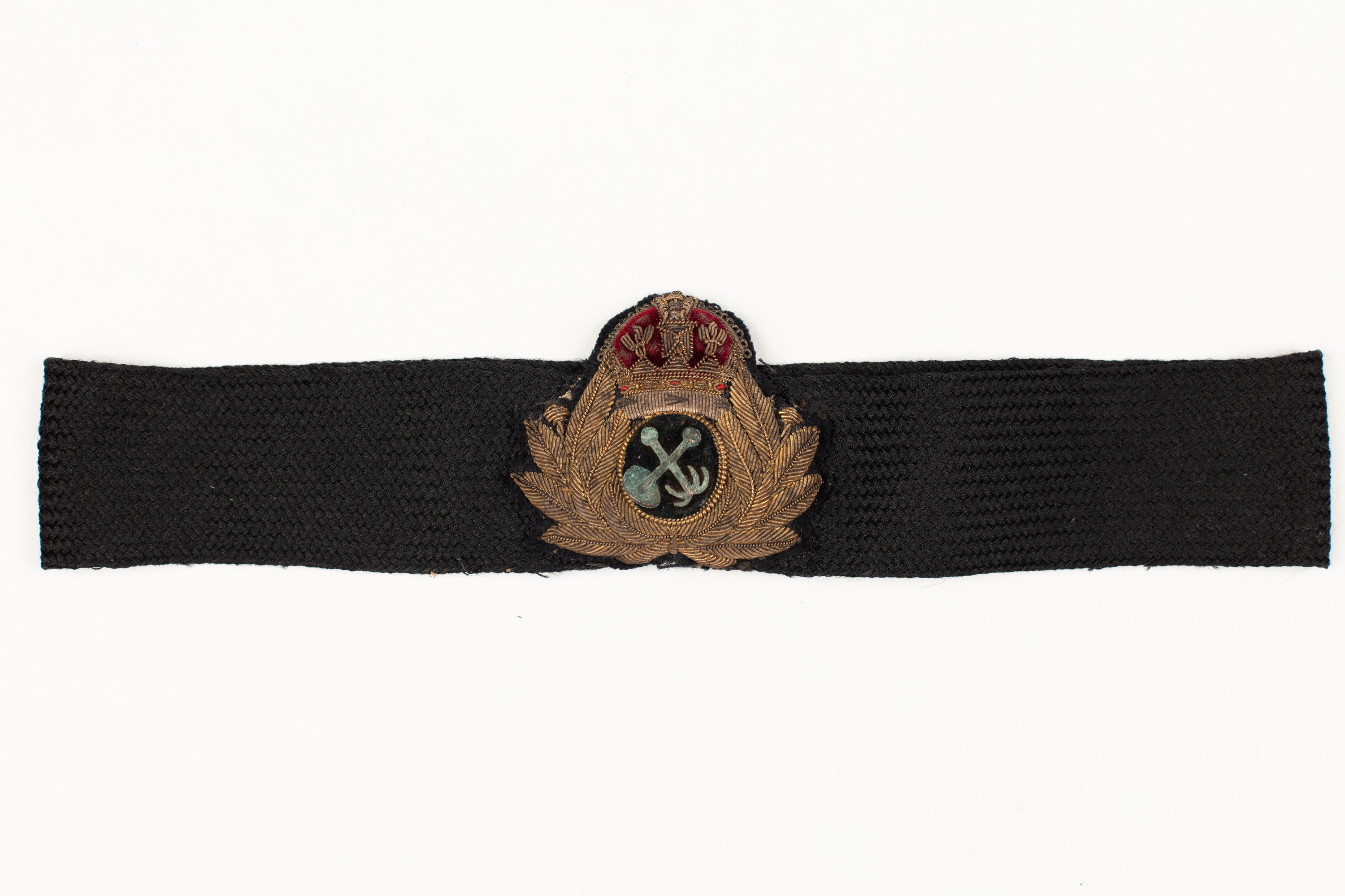 Cap Band and Badge, Cable-Laying Ship IRIS - New Zealand Maritime Museum