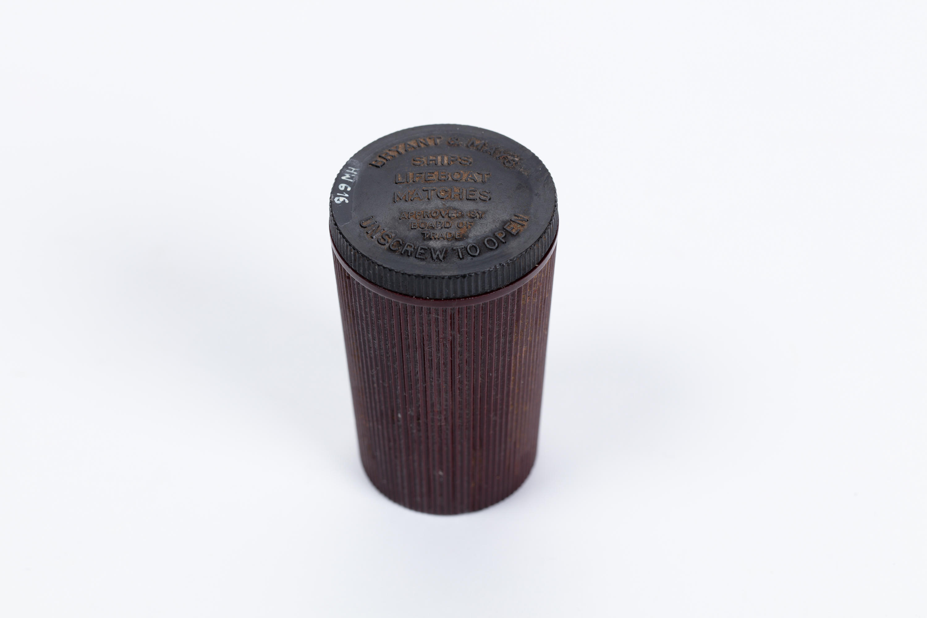 Lifeboat match container - New Zealand Maritime Museum