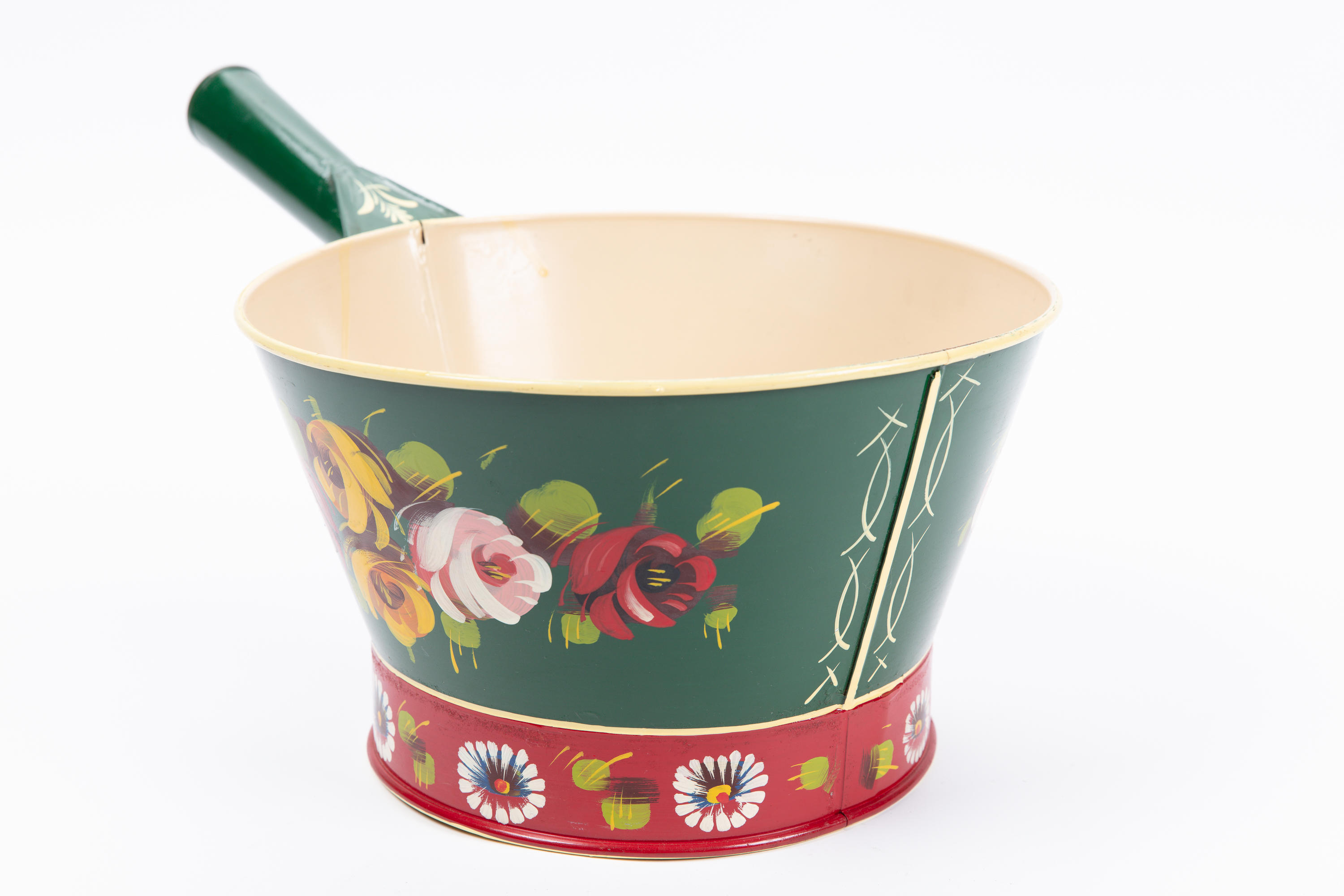 Painted water pail from the National Waterways Museum, Gloucester ...