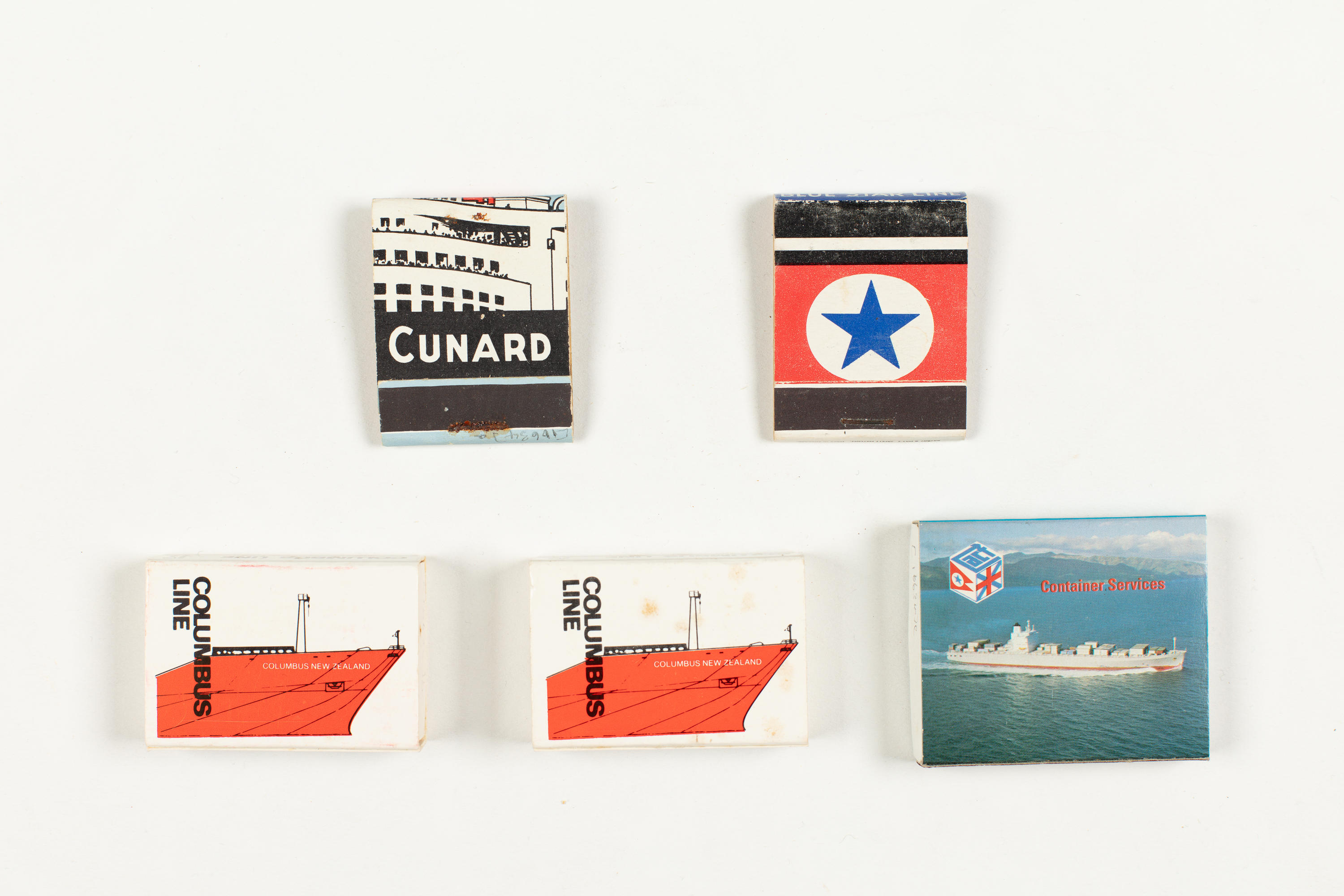 Match boxes and Match Books: Cunard, Hamburg Süd, Blue Star Line, ACT ...