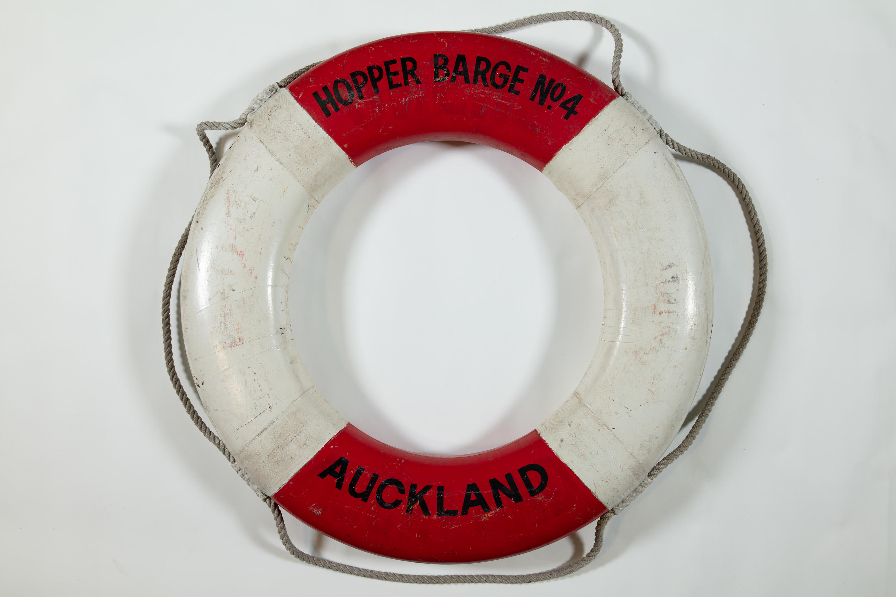 Lifebuoy: Auckland Harbour Board Hopper Barge No. 4, Auckland. - New ...
