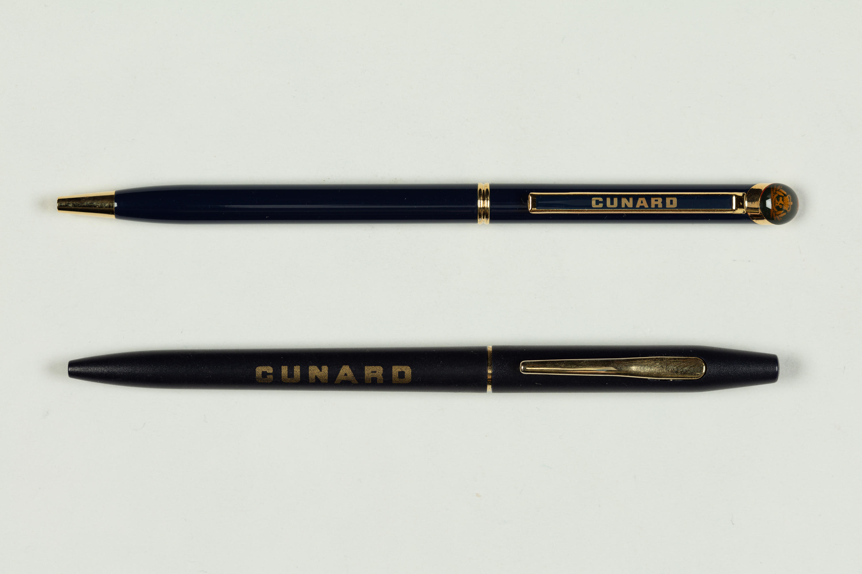 Pens (2): ballpoint, Cunard Line - New Zealand Maritime Museum