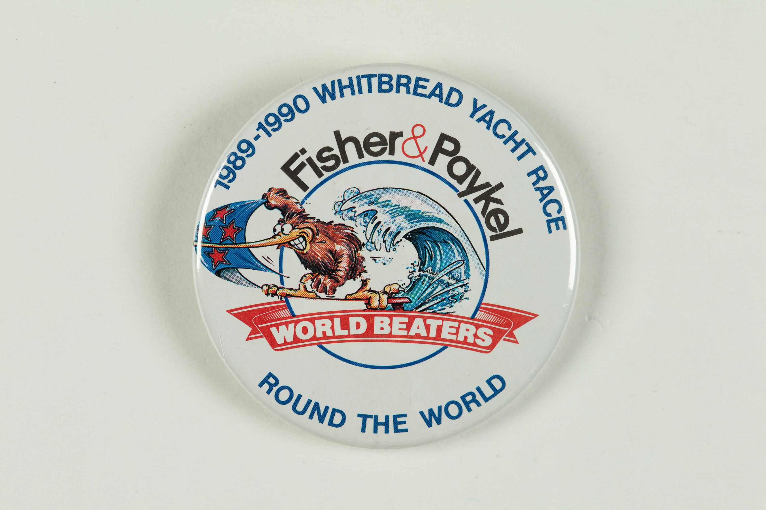Memorabilia: badge, FISHER & PAYKEL, 1989-1990 Whitbread Round the ...