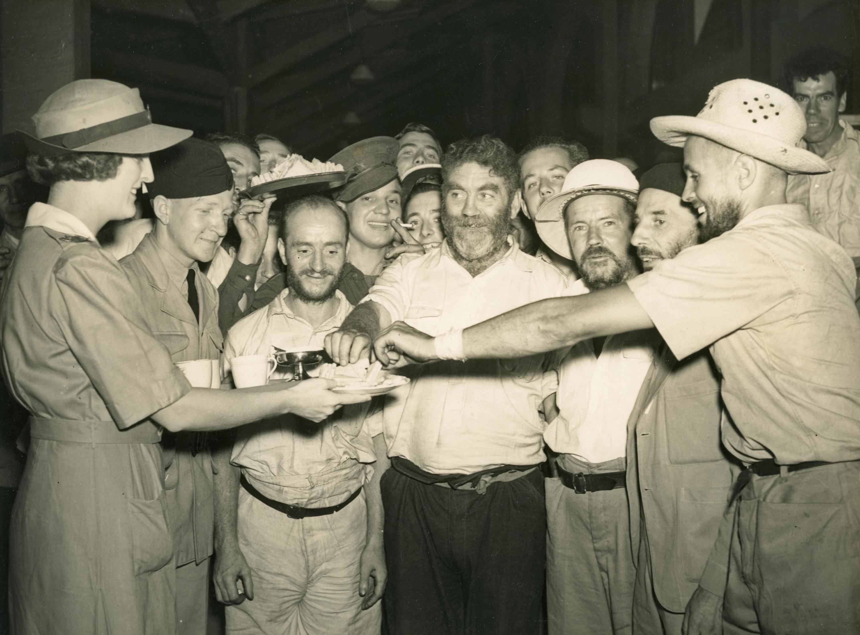 Photograph: Survivors from the sinking of RANGITANE arrive at Sydney ...