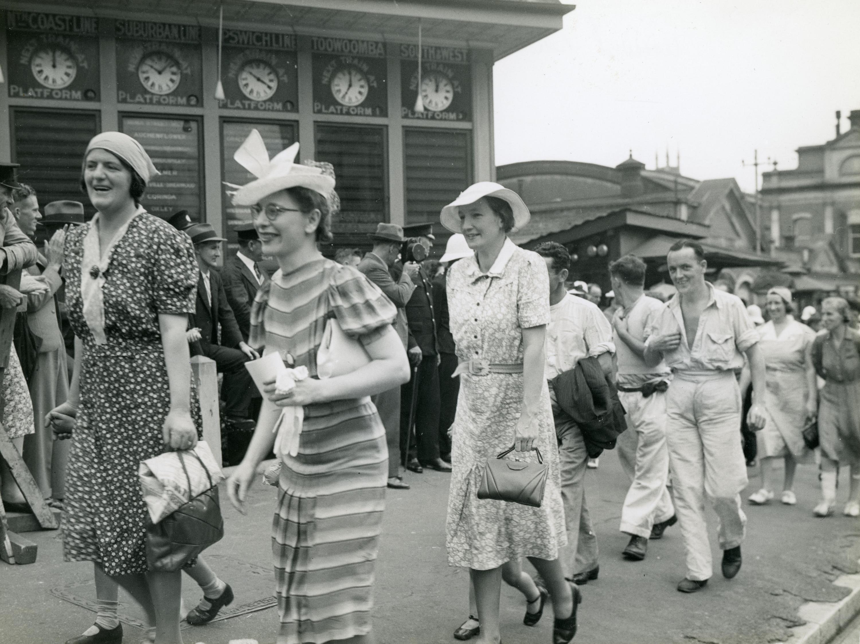 Photograph: Survivors from the sinking of RANGITANE outside Brisbane ...