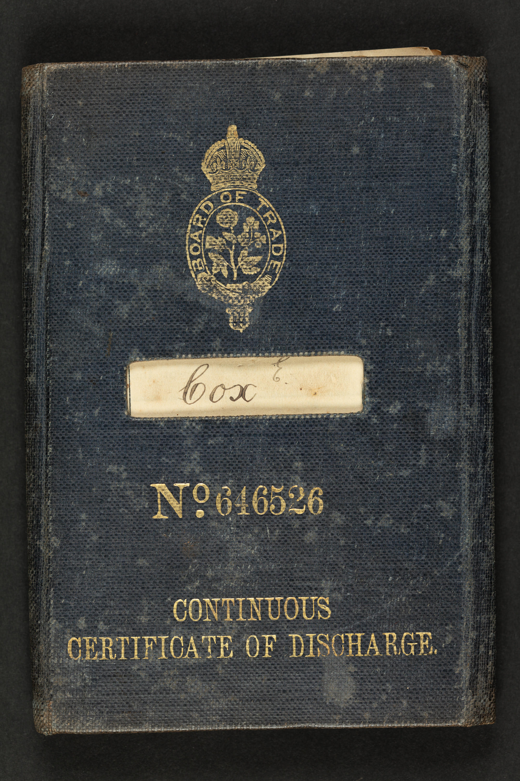 Discharge Documents: Eric Aden Cox - New Zealand Maritime Museum