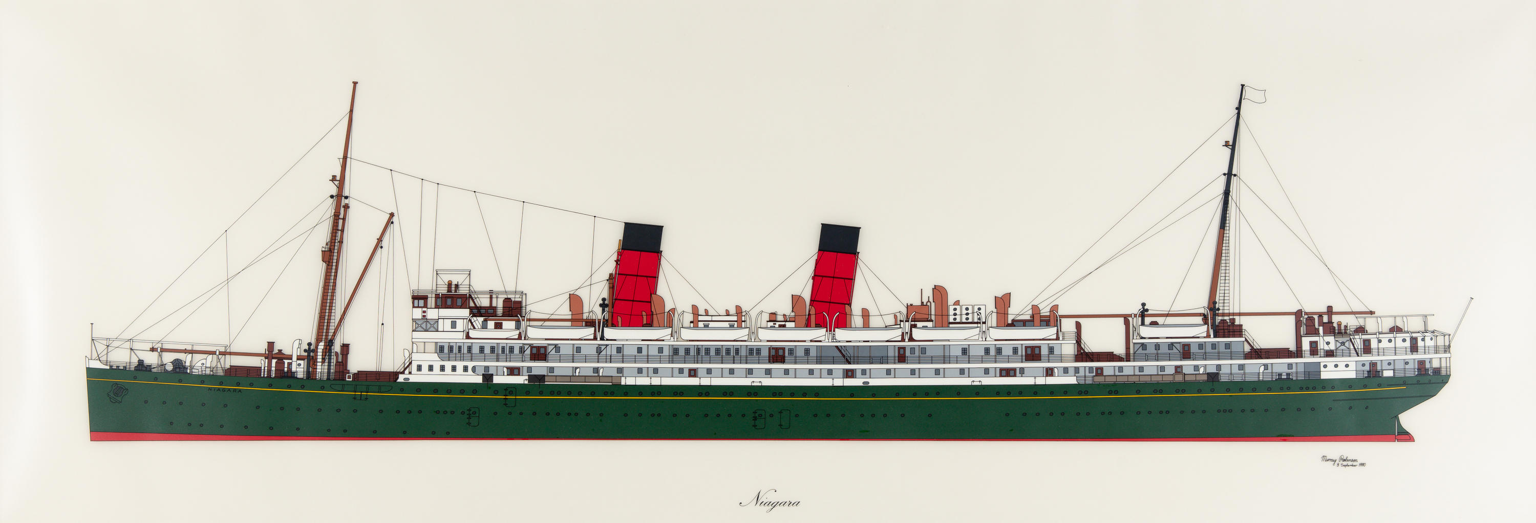 Drawing: SS NIAGARA (1912) - New Zealand Maritime Museum