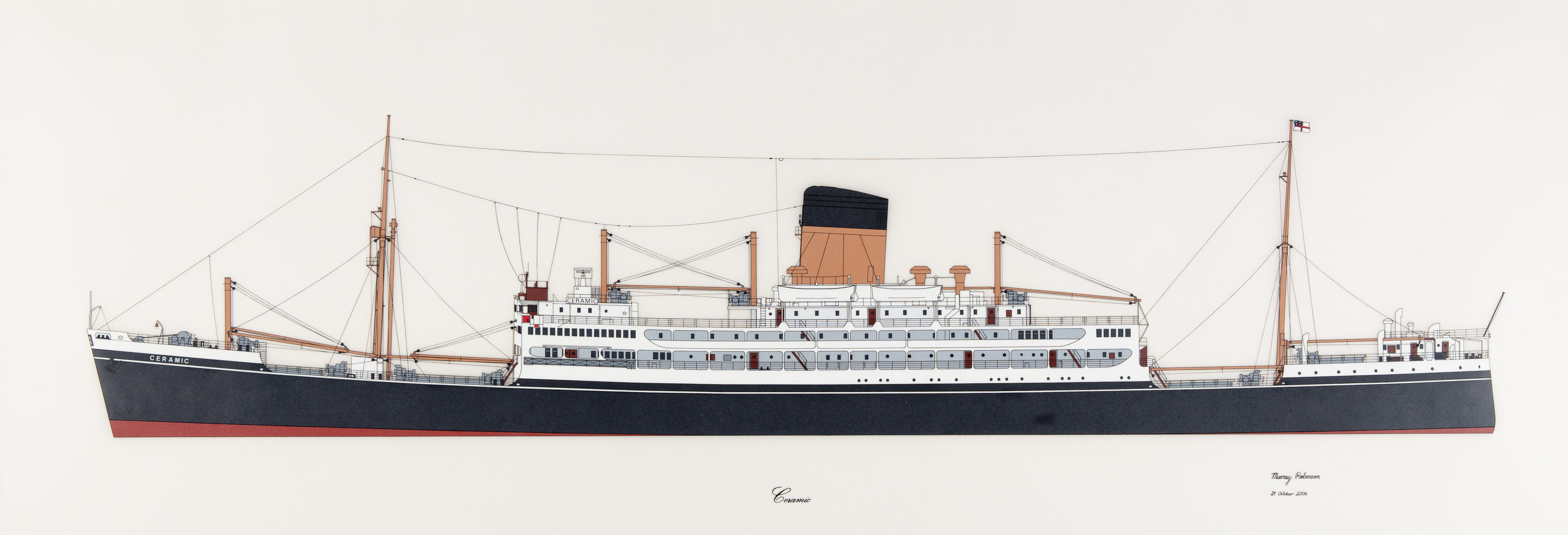 Drawing: SS CERAMIC (1948) - New Zealand Maritime Museum