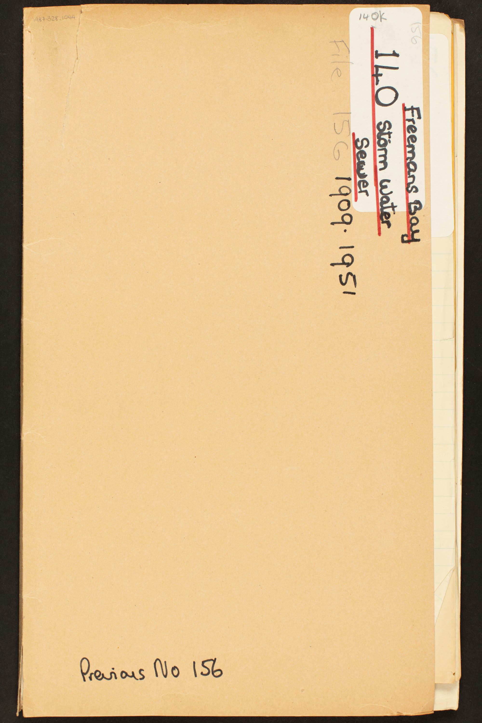 Folder: 149/140k - Freemans Bay Sewer Drainage Wharf, 1909-1951 ...