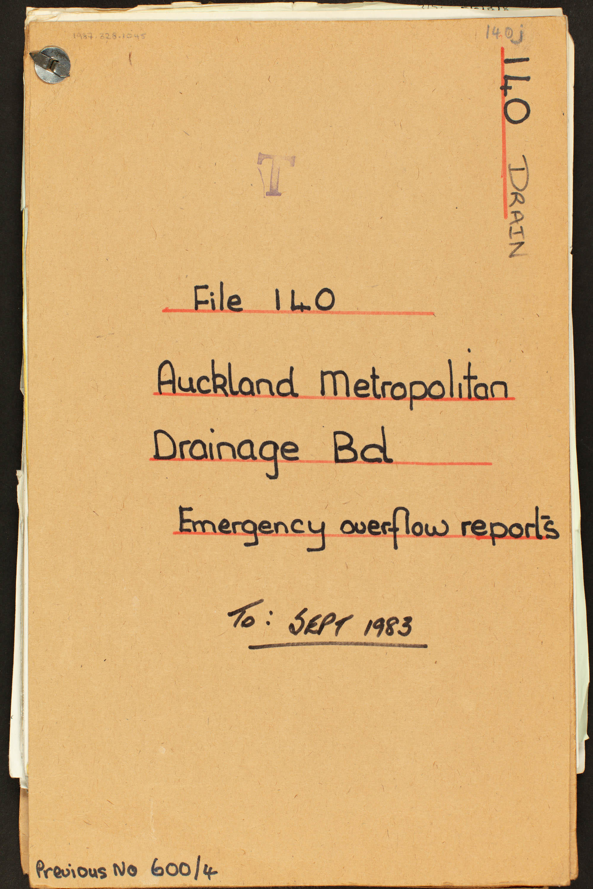 Folder: 149/140 - Auckland Metropolitan Drainage Board Emergency ...